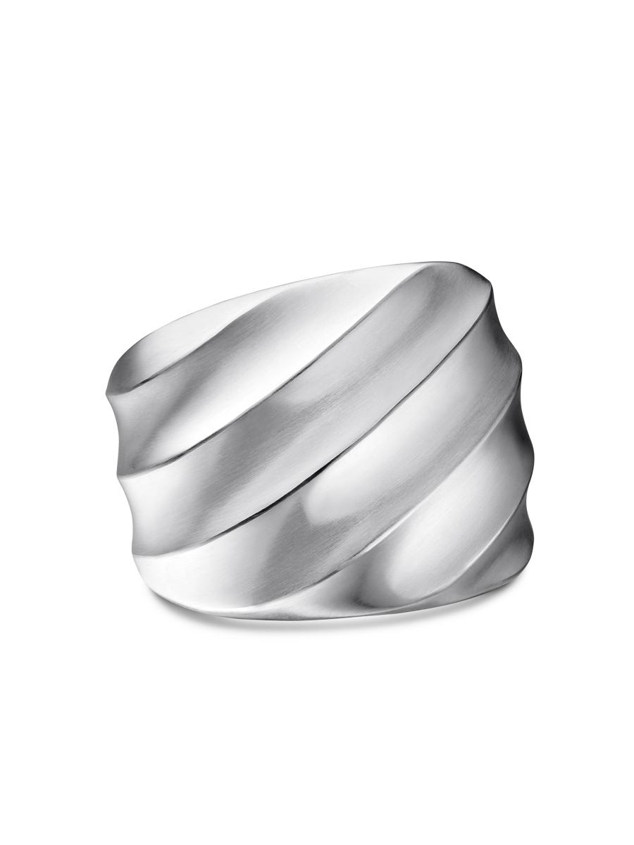 Shop David Yurman Cable Edge Saddle Ring in Recycled Sterling Silver ...