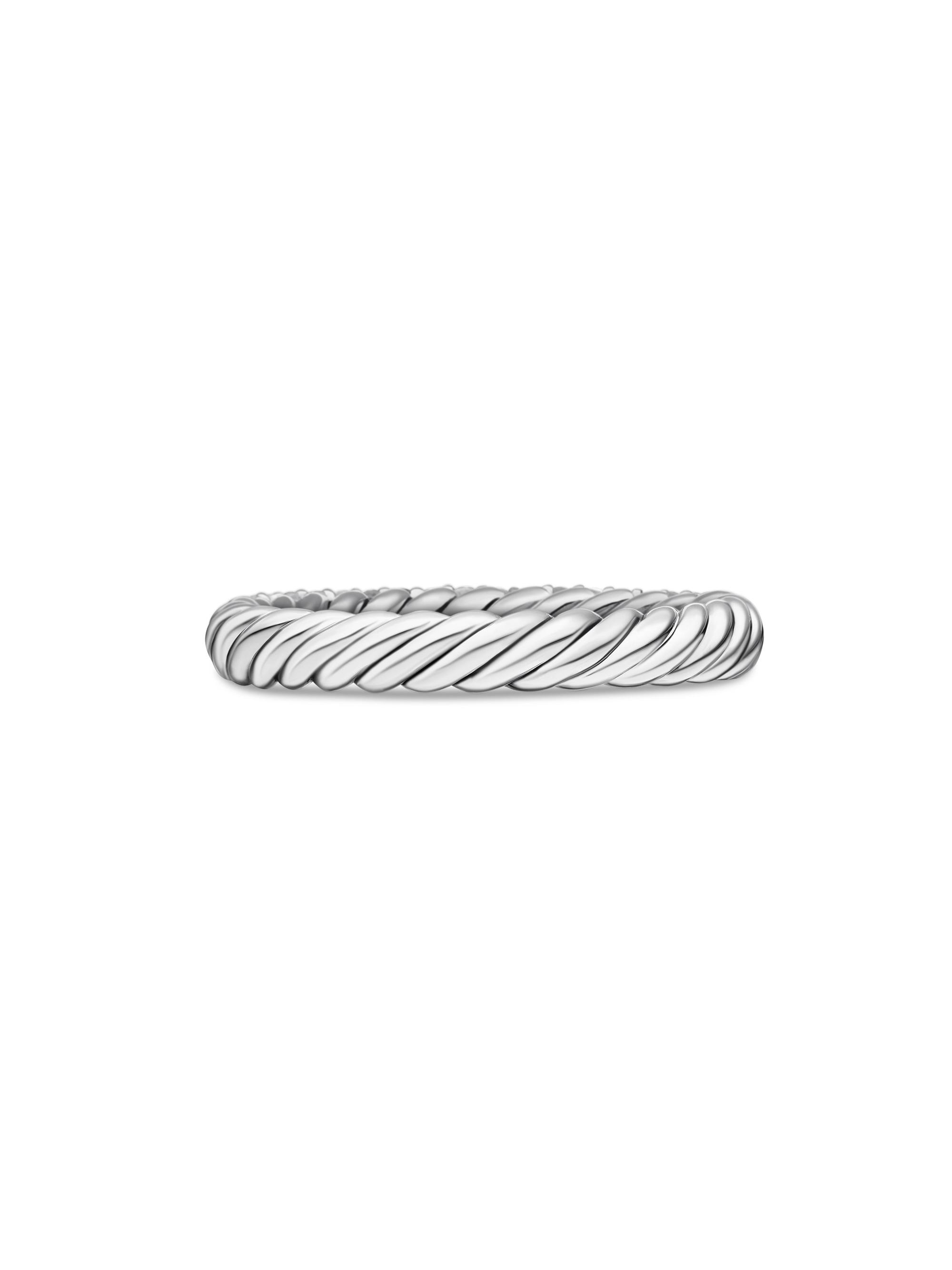 David Yurman Petite Pavé Stack Ring in Sterling Silver | Saks Fifth Avenue