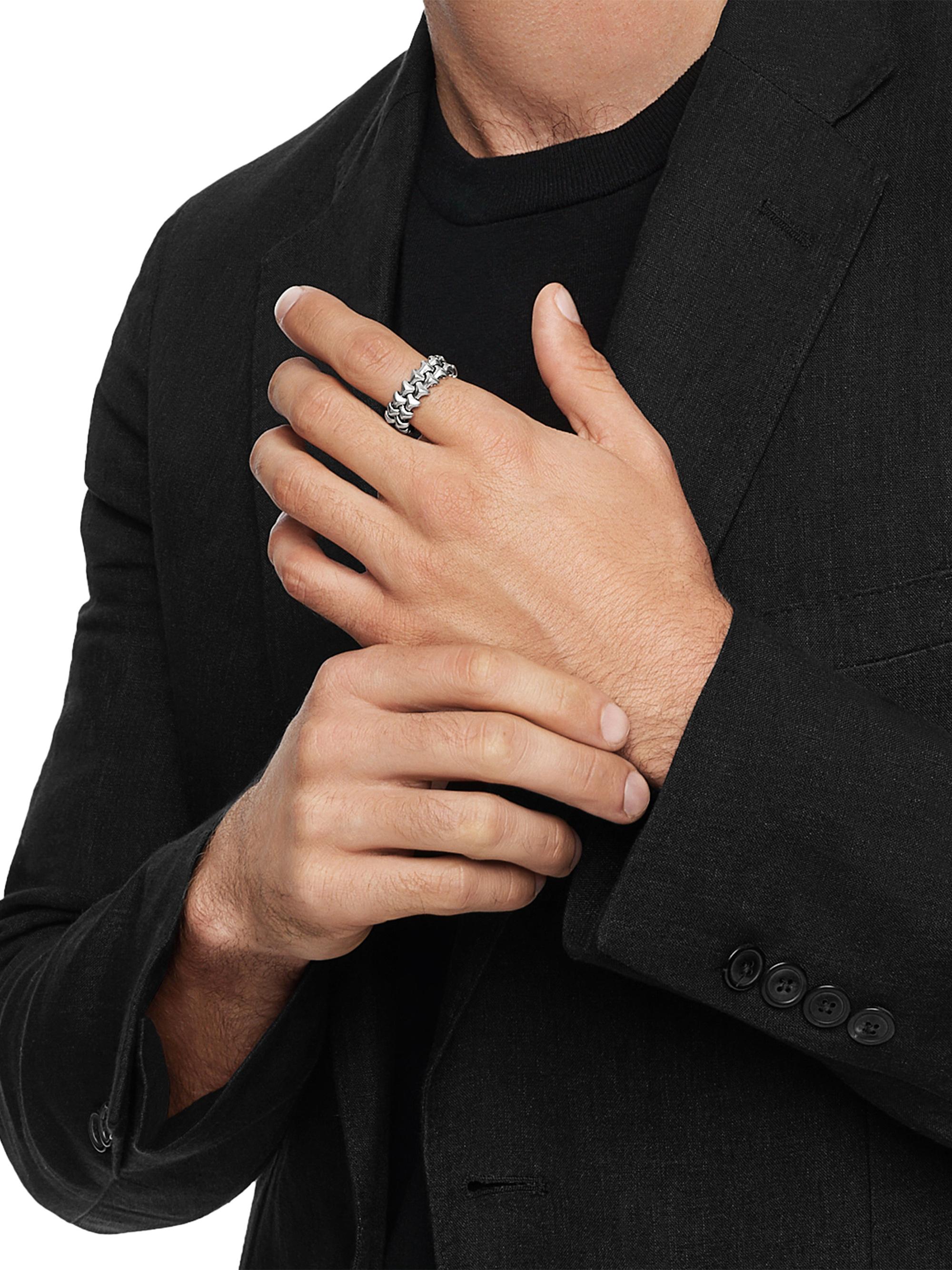 David Yurman Armory Band Ring in Sterling Silver | Saks Fifth Avenue