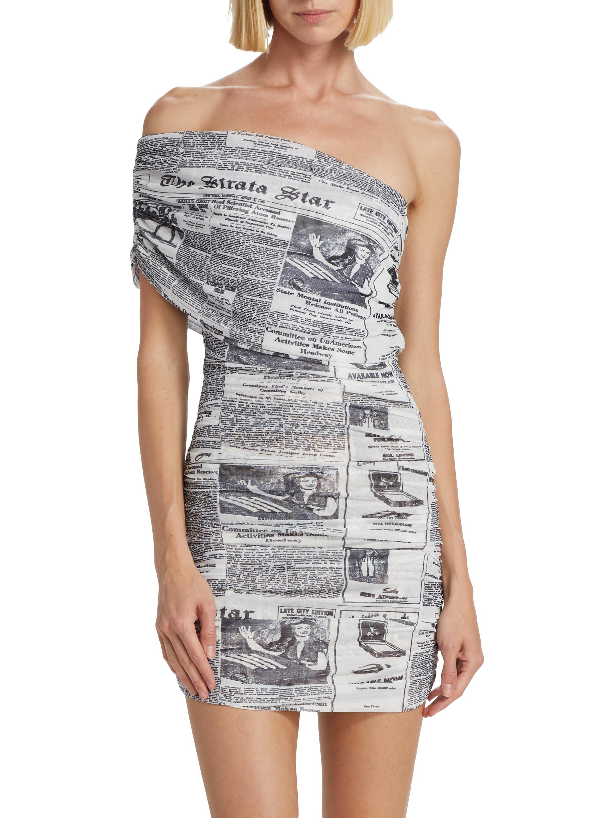 Newspaper Print Dress