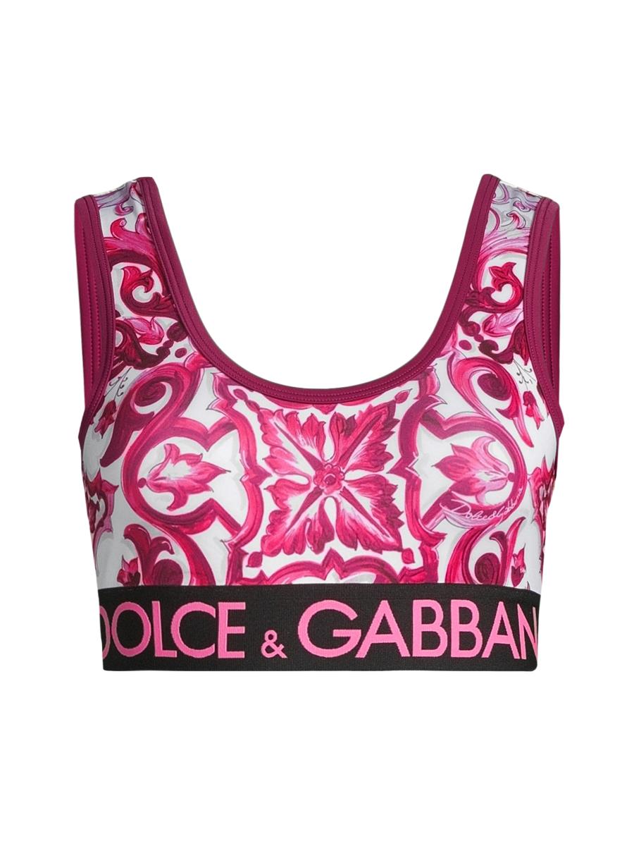 Shop Dolce&Gabbana Majolica Logo Sports Bra | Saks Fifth Avenue Shop Dolce&Gabbana Majolica Logo Sports Bra | Saks Fifth Avenue