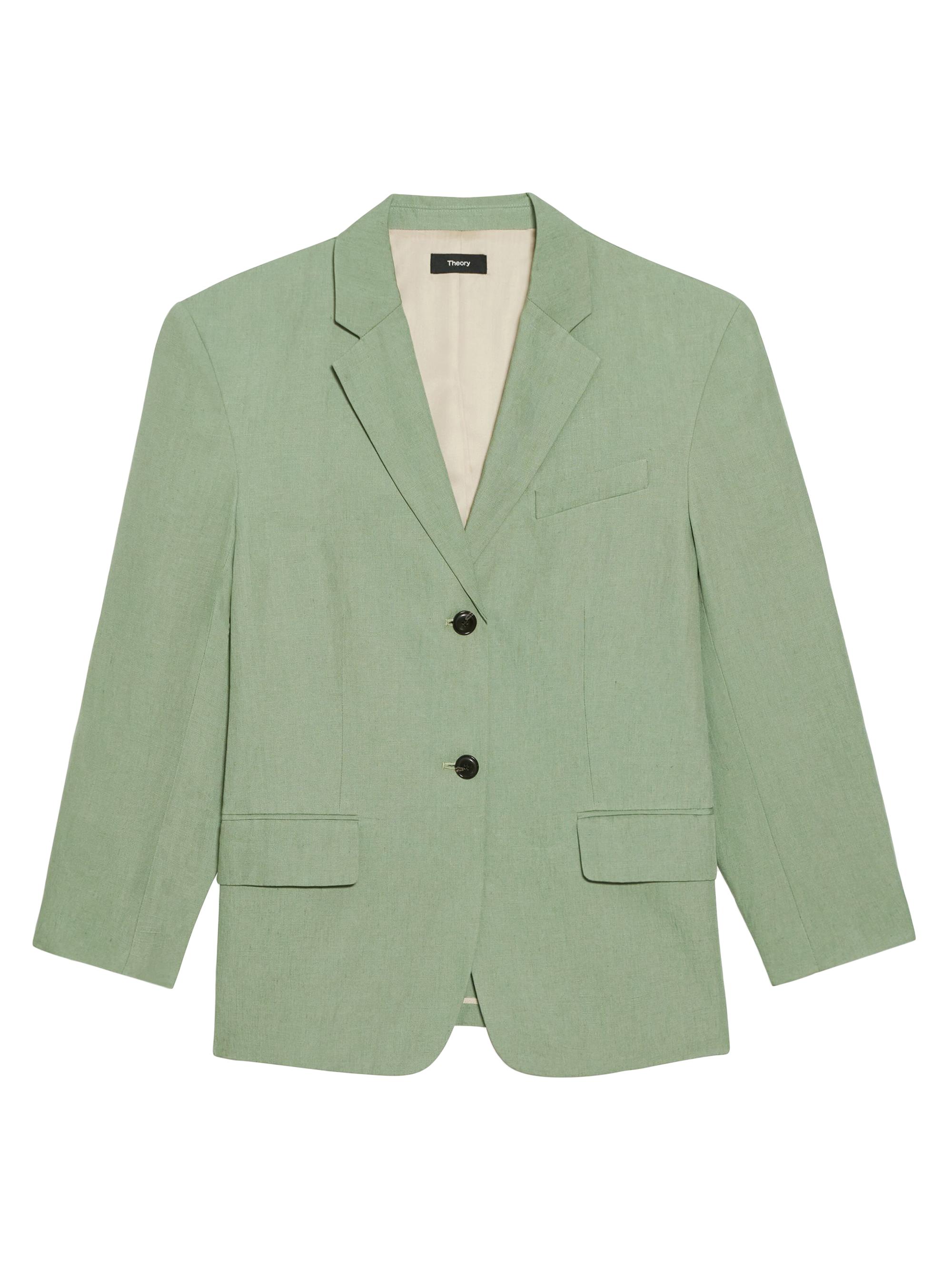 Shop Theory Galena Boxy Linen Jacket | Saks Fifth Avenue