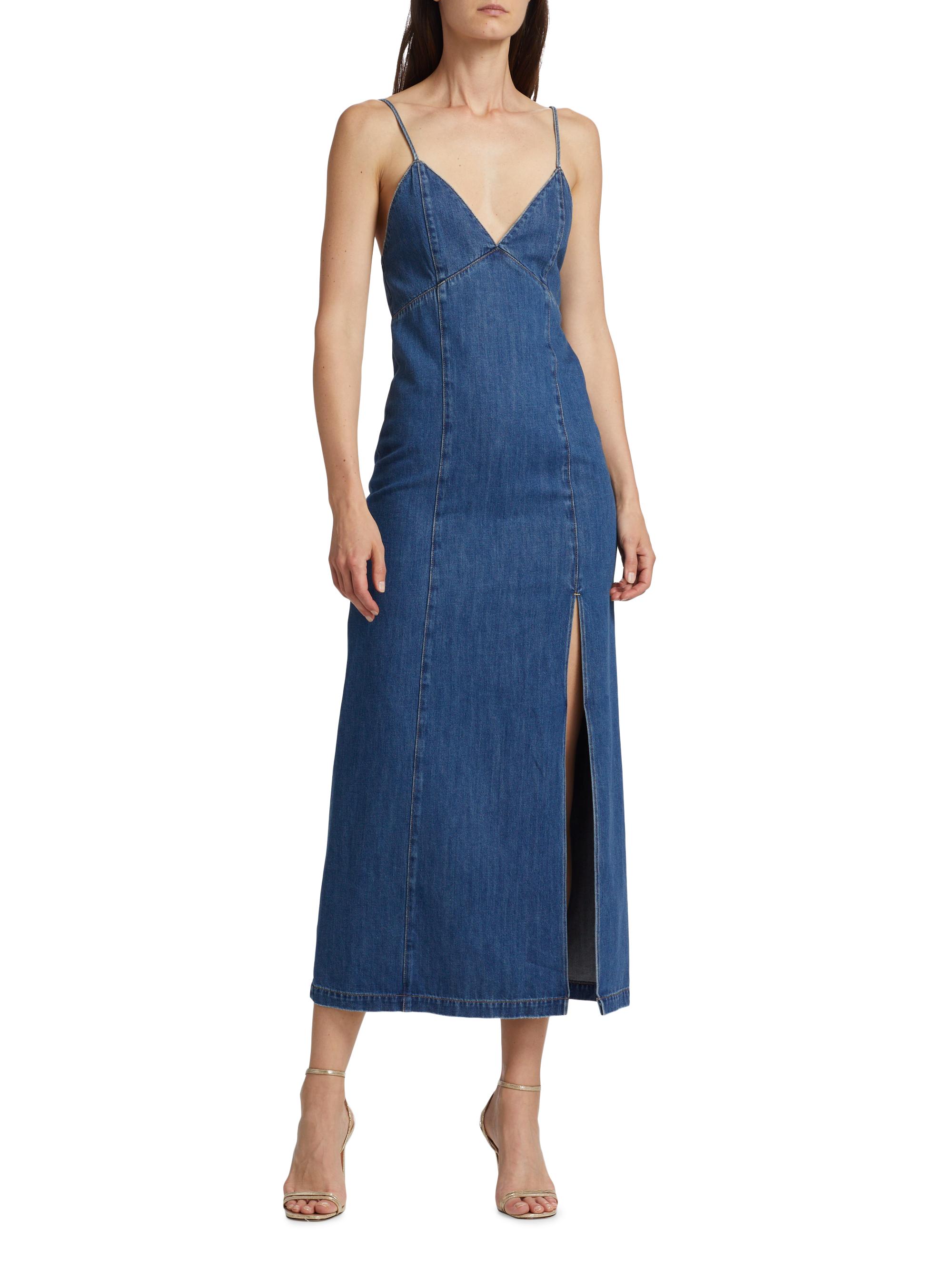 Alice + Olivia Julietta Denim Midi-Dress | Saks Fifth Avenue