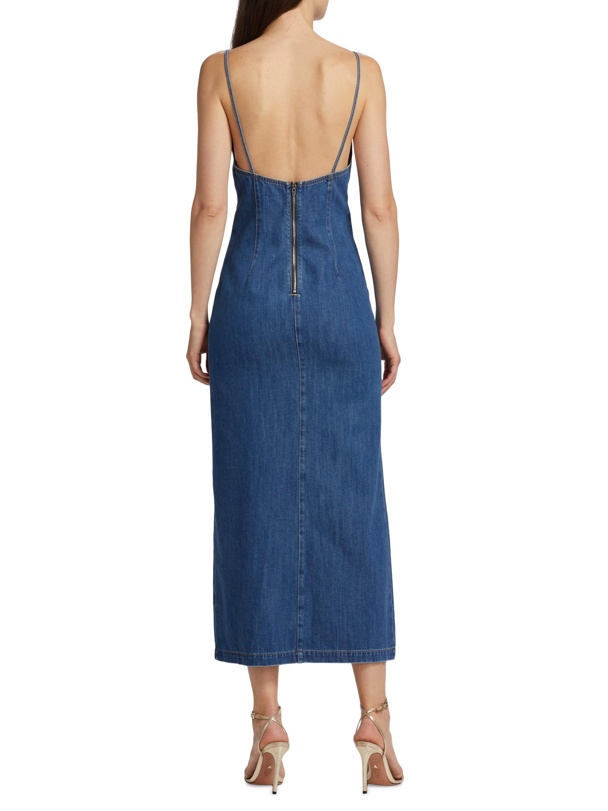 Alice + Olivia Julietta Denim Midi-Dress | Saks Fifth Avenue