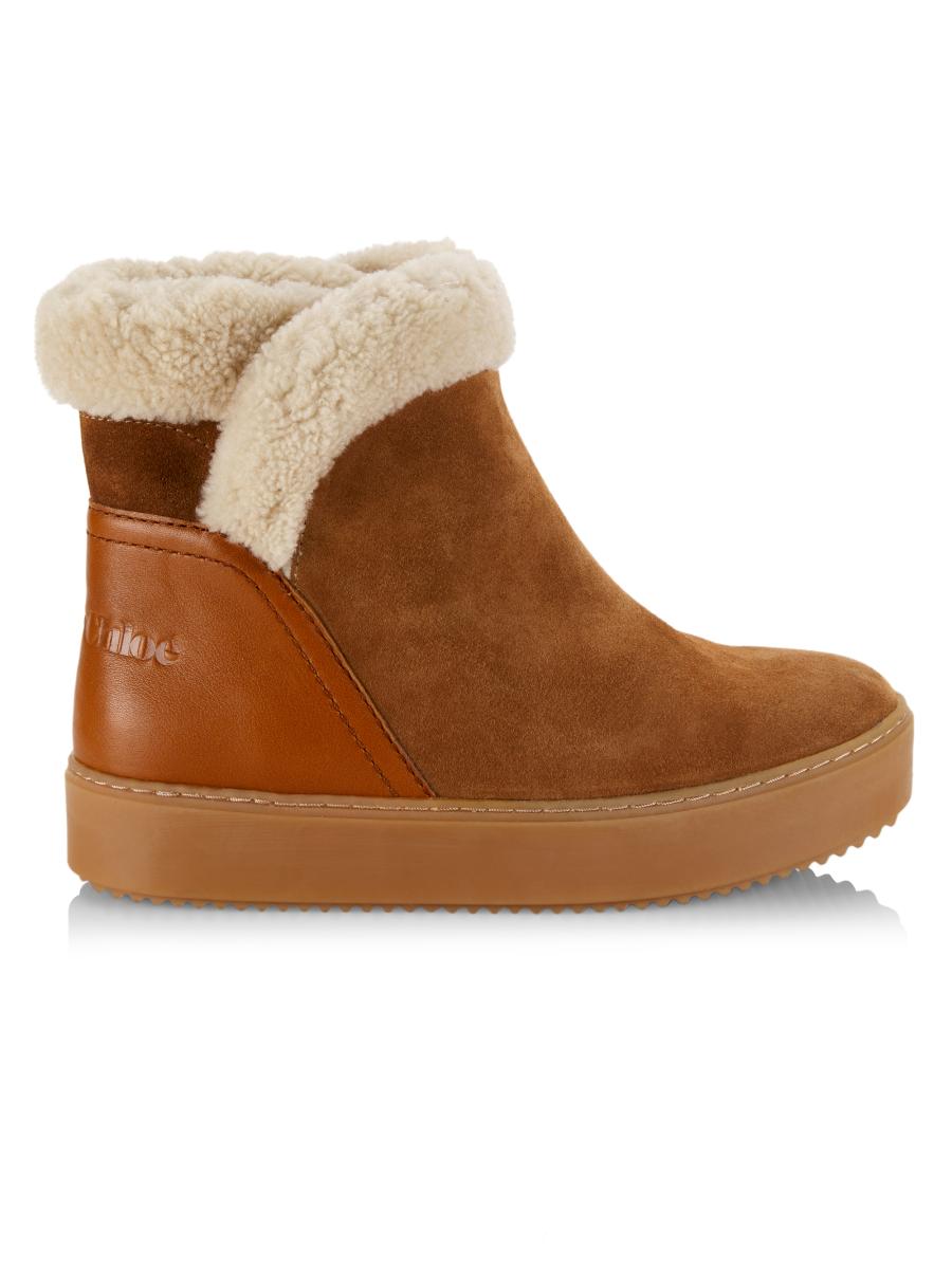 See by Chloé Juliet Shearling-Trimmed Boots | Saks Fifth Avenue