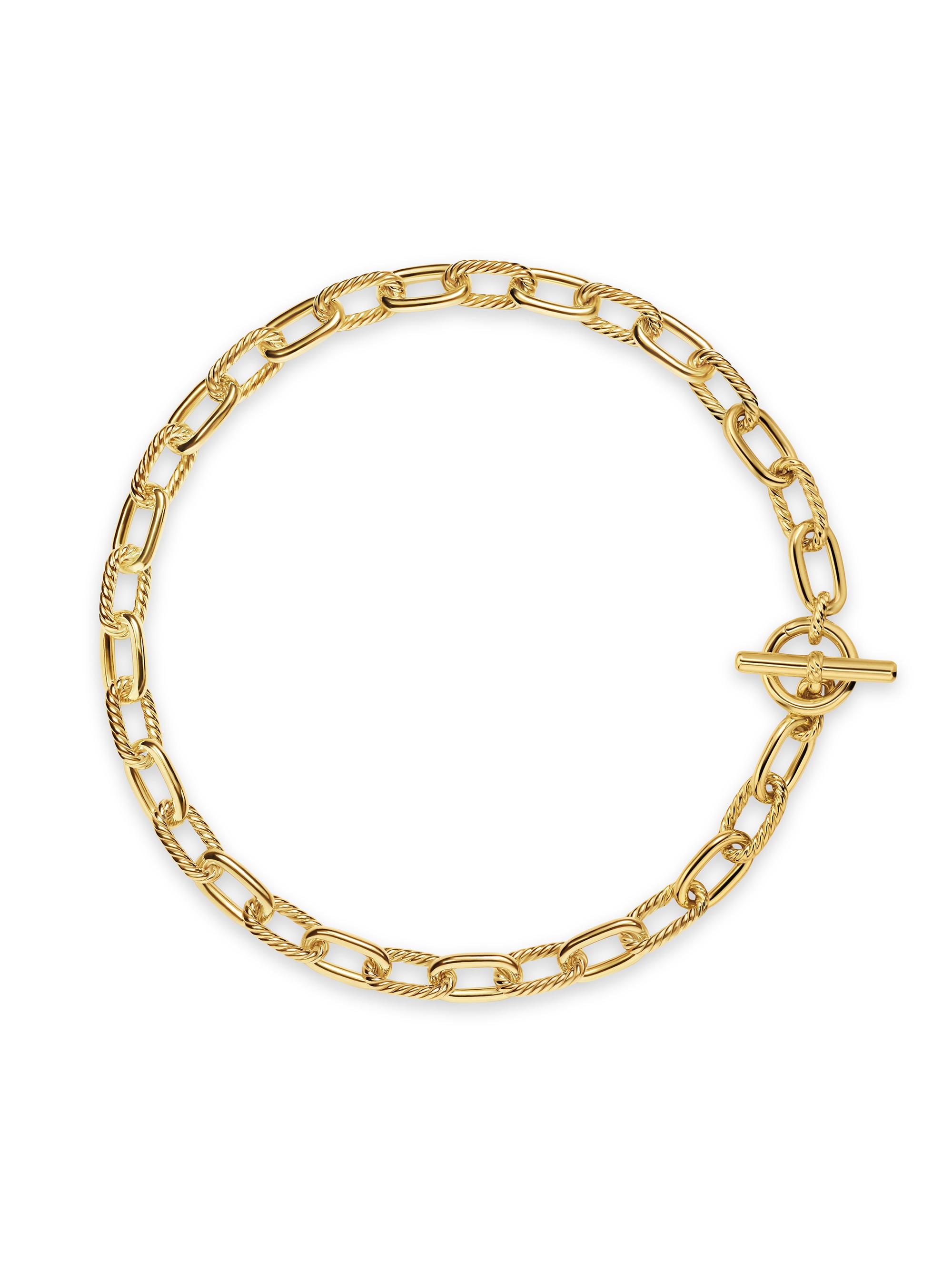David Yurman DY Madison Toggle Chain Necklace in 18K Yellow Gold, 11mm ...