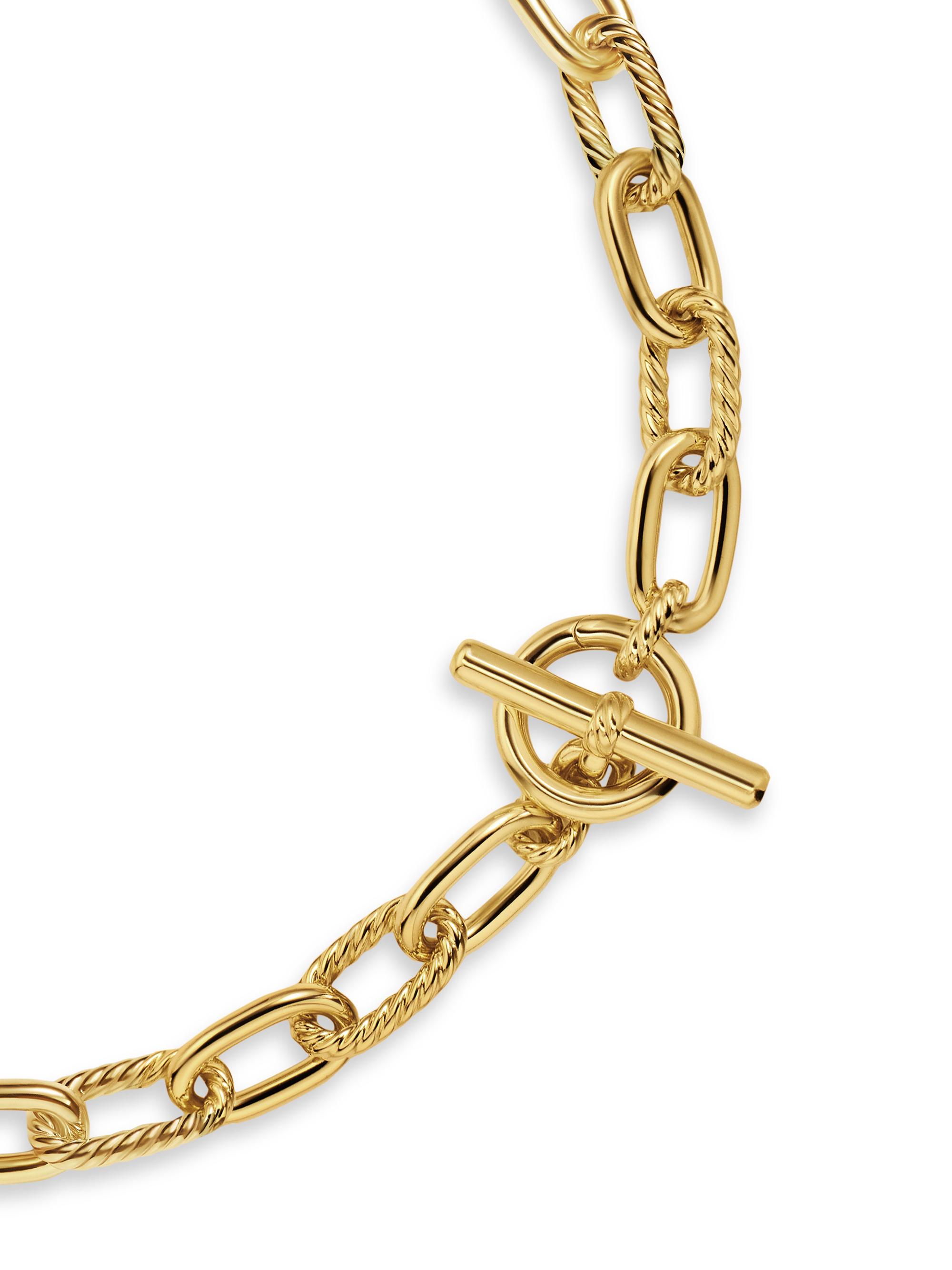 David Yurman DY Madison Toggle Chain Necklace in 18K Yellow Gold, 11mm ...