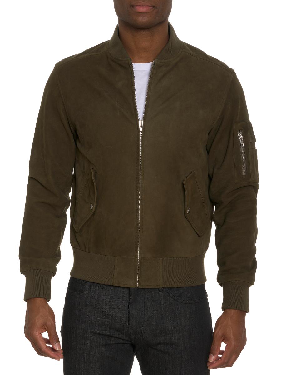 Shop Robert Graham Gasper Suede Bomber Jacket | Saks Fifth Avenue