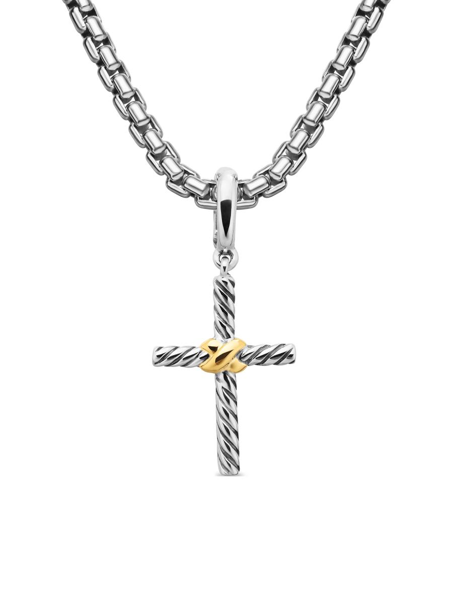 David Yurman X Cross Pendant With 18K Yellow Gold | Saks Fifth Avenue