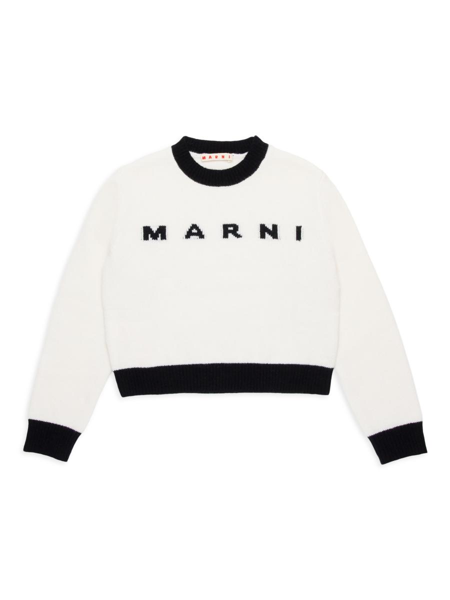 Marni Little Girl's & Girl's Logo Wool-Blend Sweater | Saks Fifth Avenue