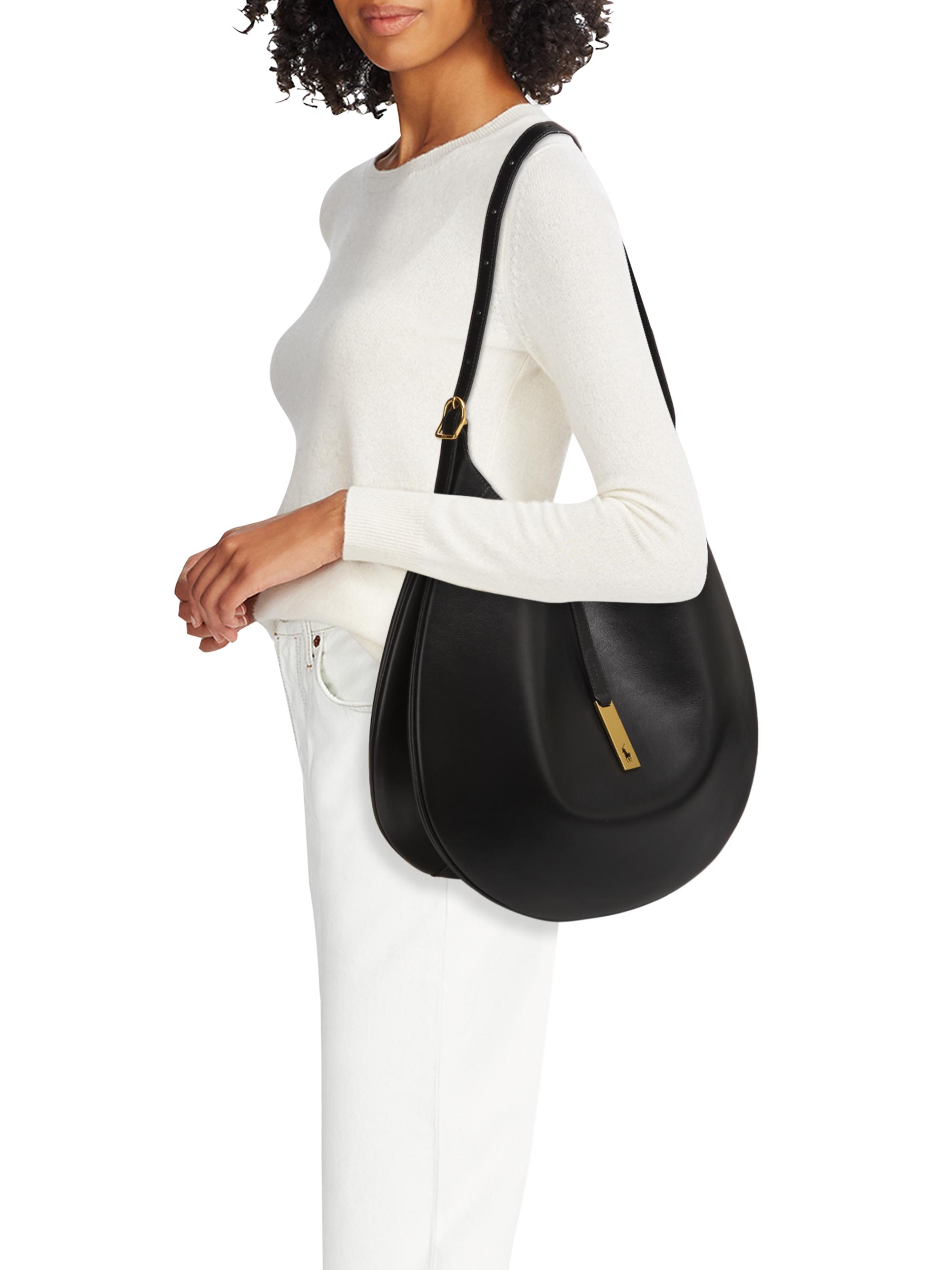 Polo Ralph Lauren Large Polo ID Leather Shoulder Bag | Saks Fifth Avenue