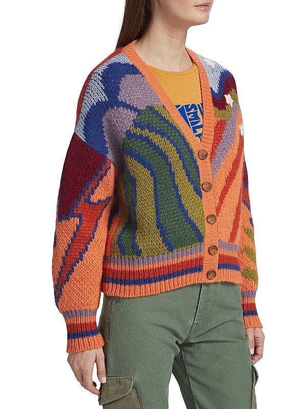 Shop Mother The Button Alpaca-Blend Cardigan | Saks Fifth Avenue Shop Mother The Button Alpaca-Blend Cardigan | Saks Fifth Avenue