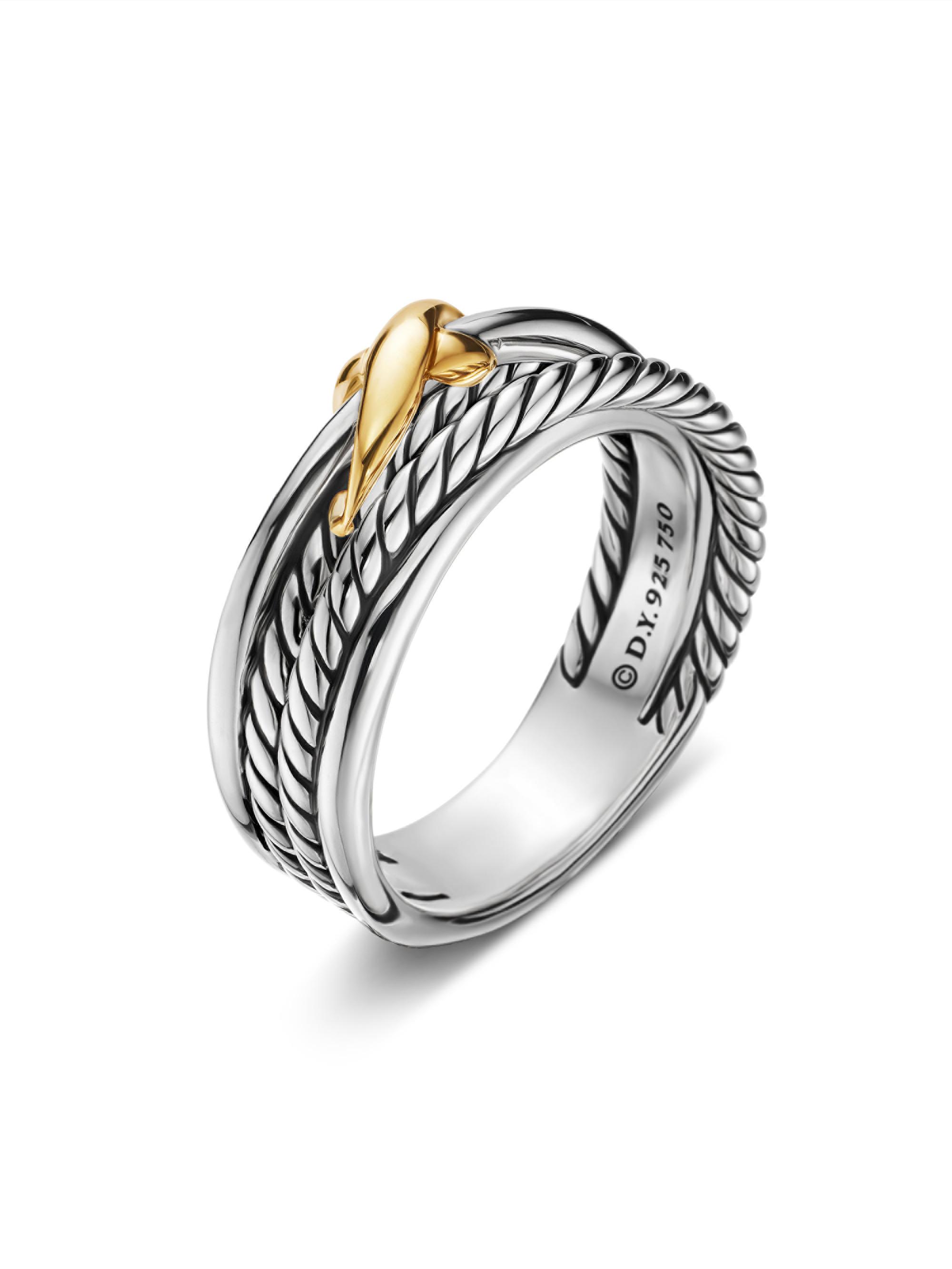 David Yurman X Crossover Band Ring in Sterling Silver | Saks Fifth Avenue