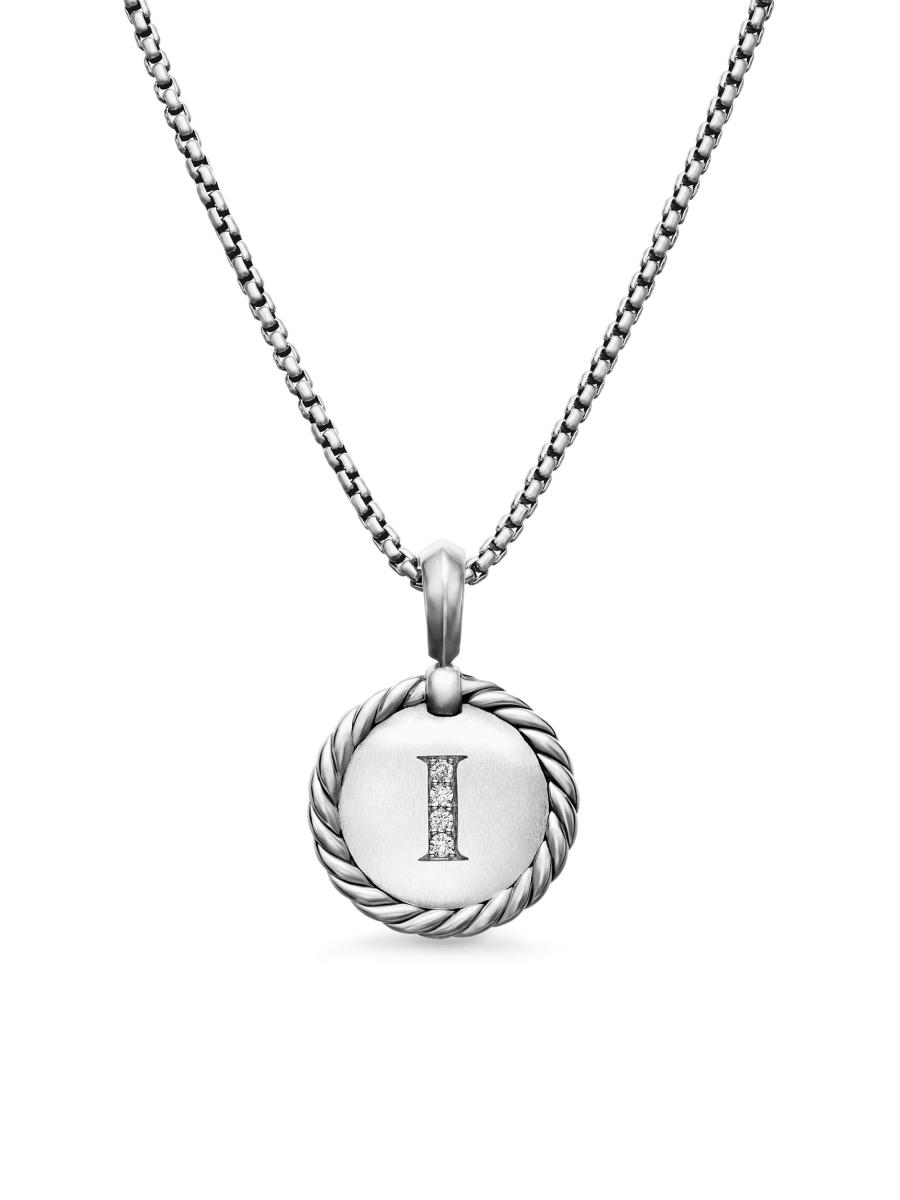 David Yurman Initial Charm Necklace in Sterling Silver | Saks Fifth Avenue