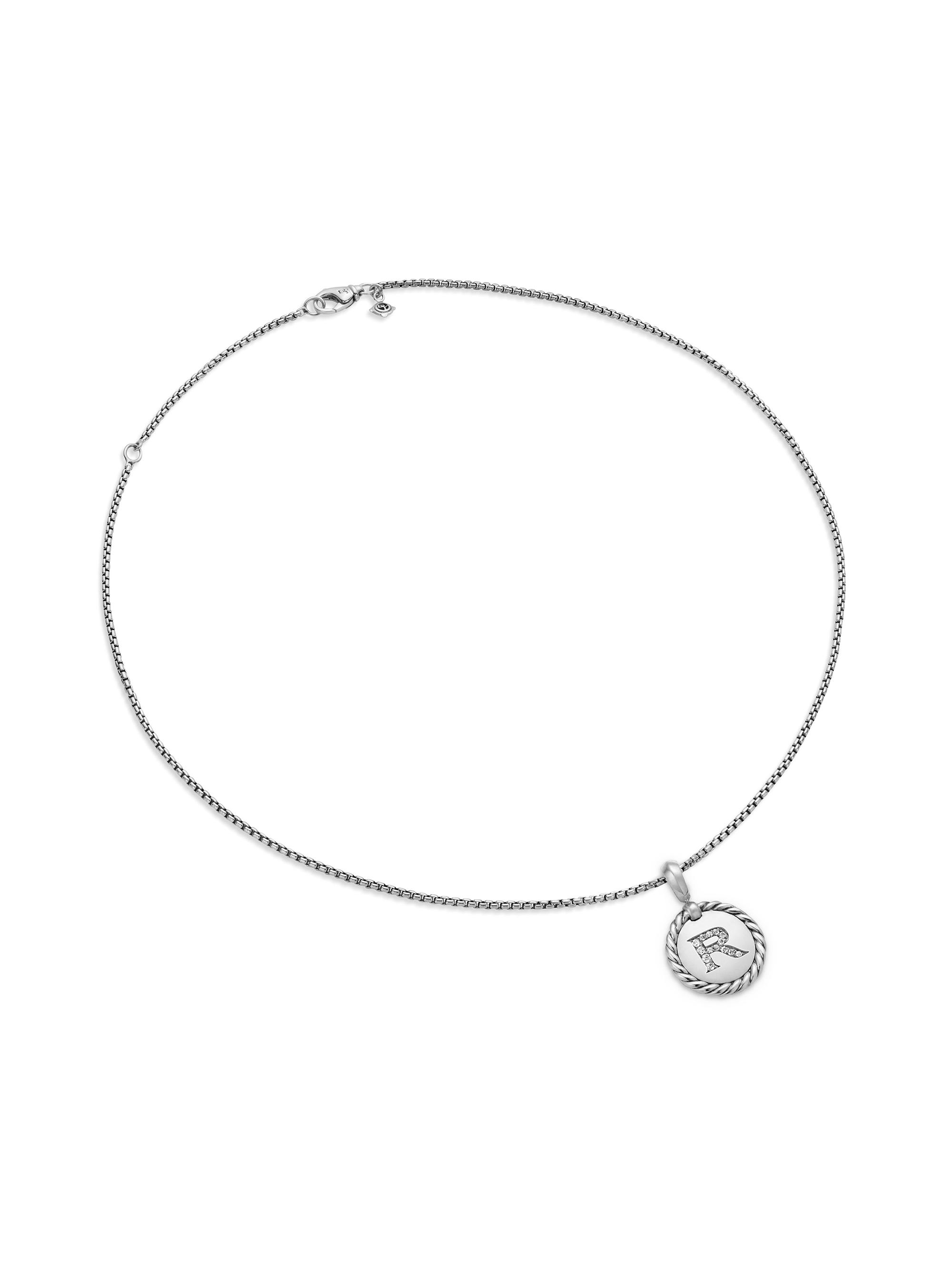 David Yurman Initial Charm Necklace in Sterling Silver | Saks Fifth Avenue