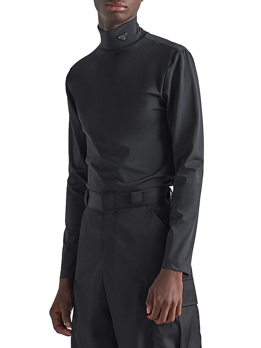 Shop Prada Stretch Cotton Turtleneck | Saks Fifth Avenue Shop Prada Stretch Cotton Turtleneck | Saks Fifth Avenue