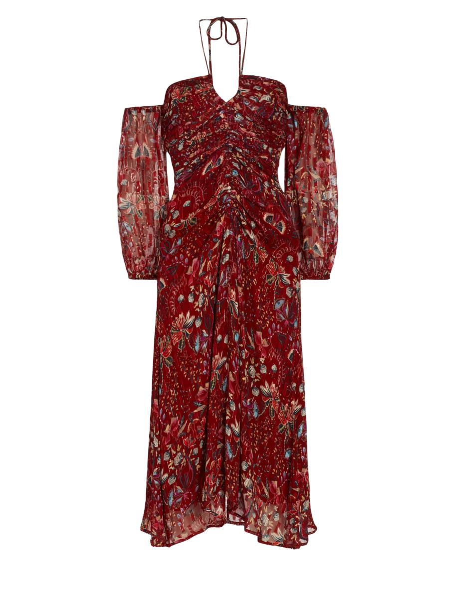 Maria Cher Palermo Toribia Off-The-Shoulder Midi-Dress | Saks Fifth Avenue