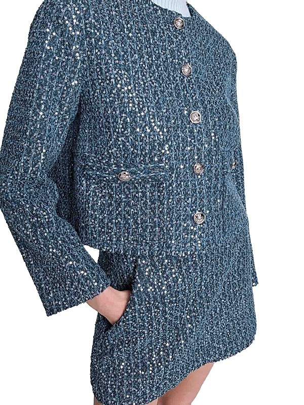 Shop Maje Sequinned Tweed Jacket | Saks Fifth Avenue Shop Maje Sequinned Tweed Jacket | Saks Fifth Avenue
