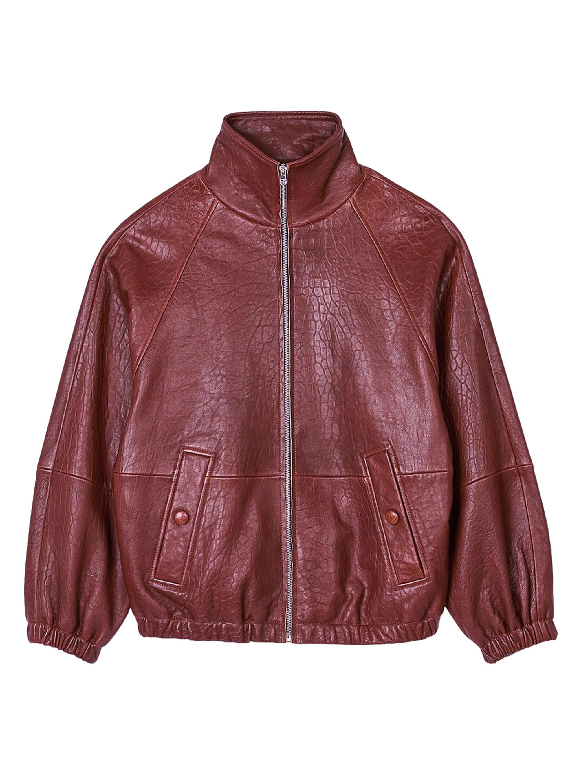 Sandro Oversized Leather Jacket | Saks Fifth Avenue