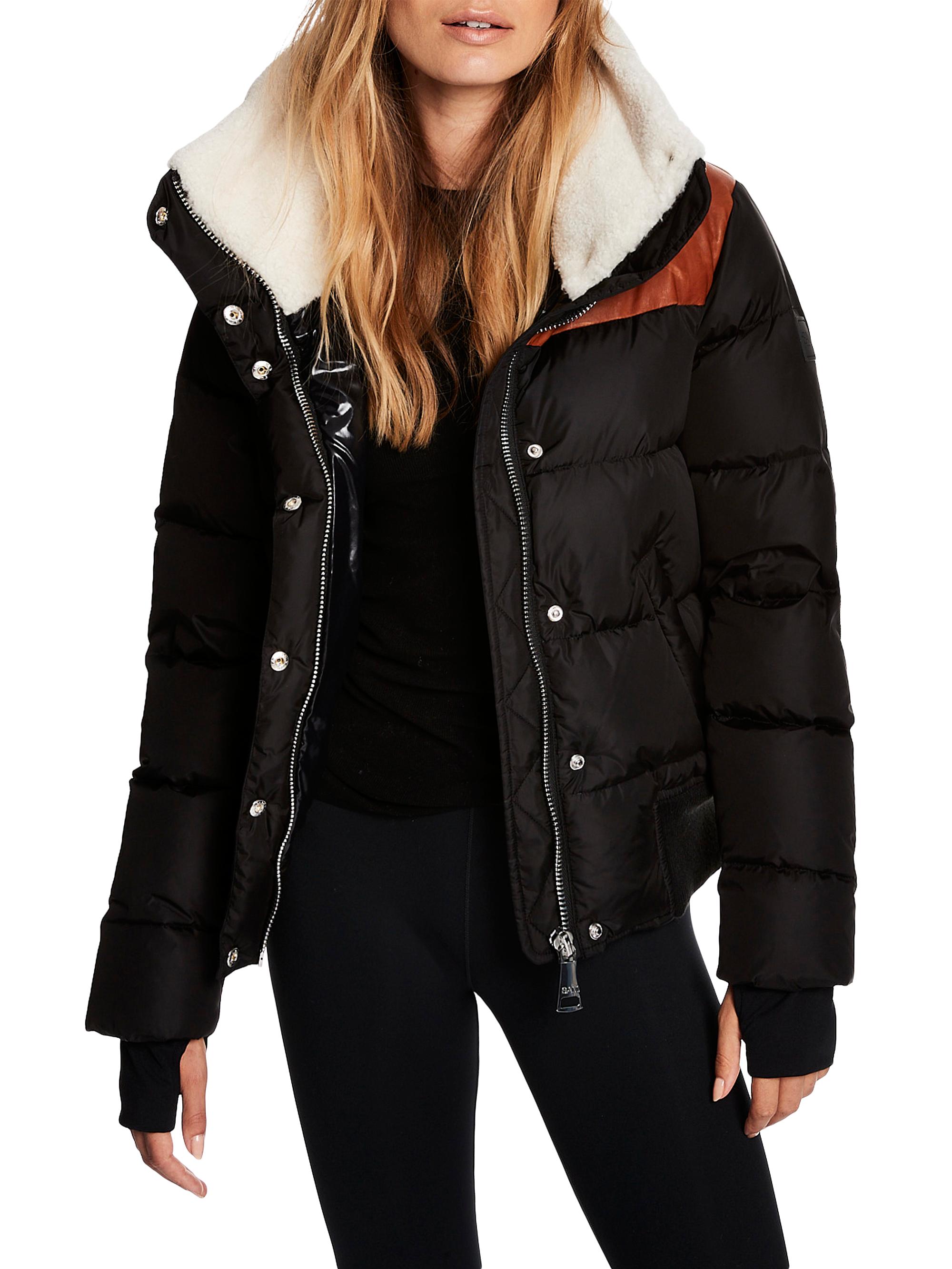 SAM. Sawyer Shearling-Embellished Down Jacket | Saks Fifth Avenue