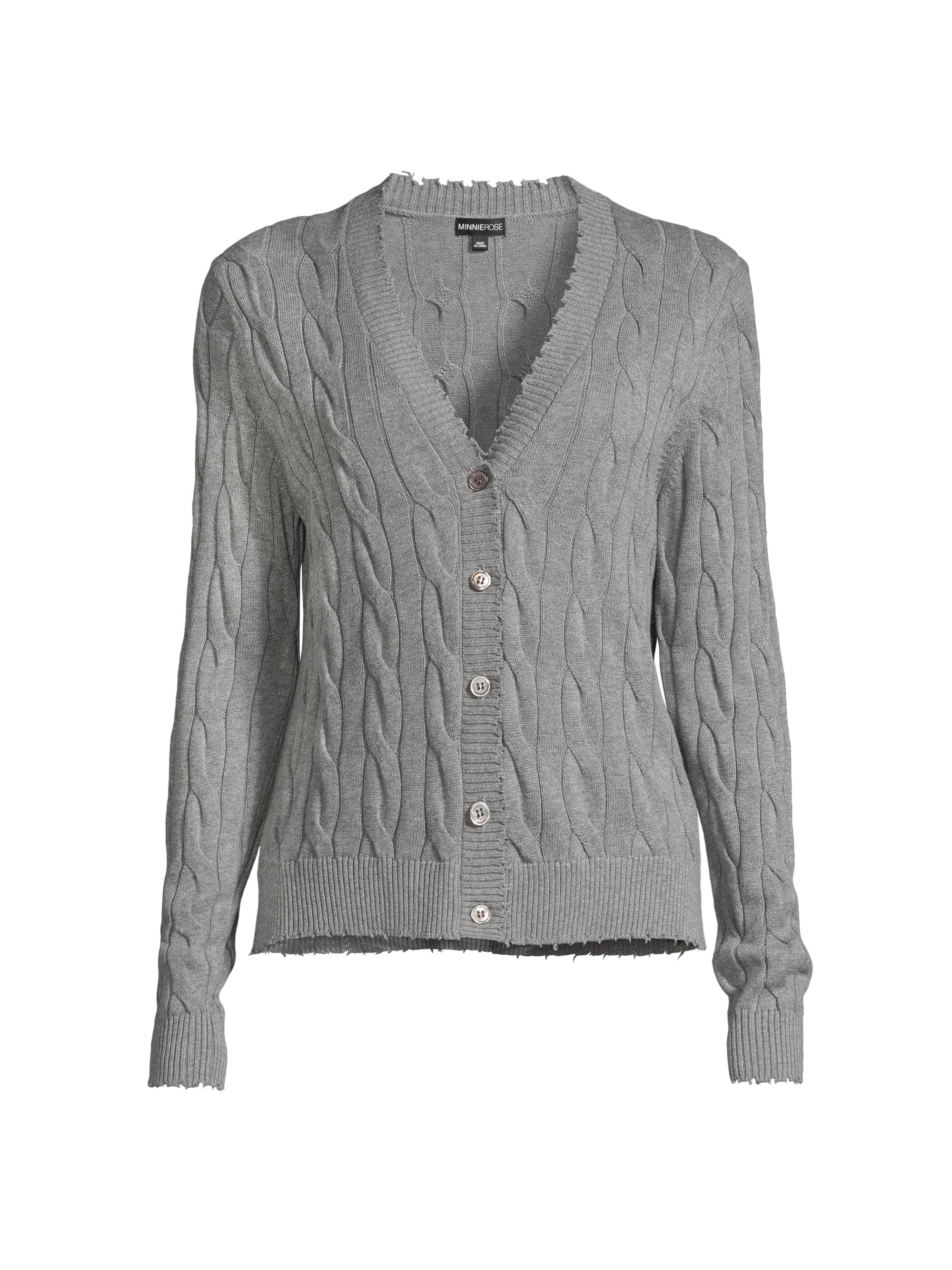 Minnie Rose Cable-Knit Cardigan | Saks Fifth Avenue