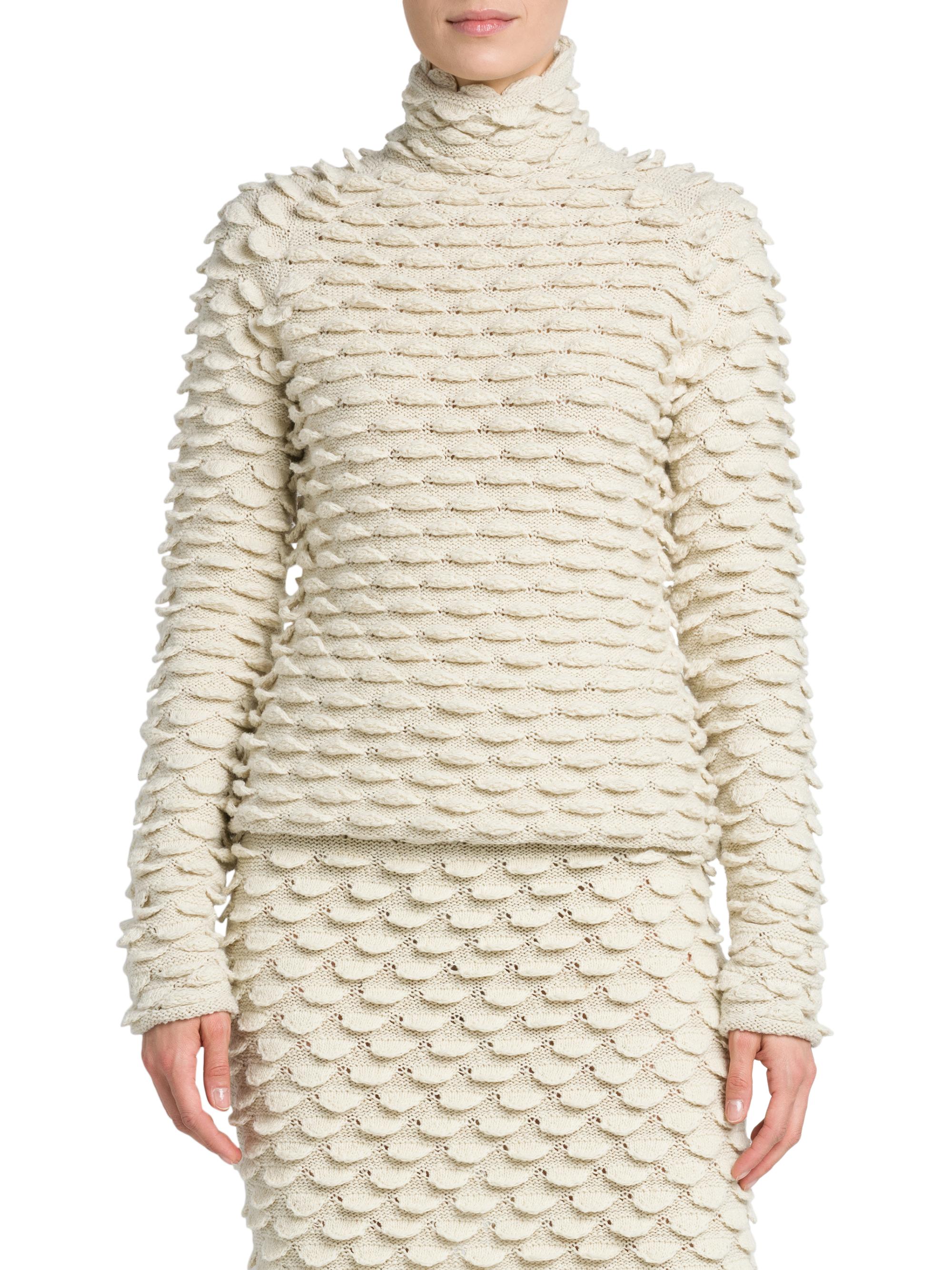 Bottega Veneta Fish Scale Wool-Blend Sweater | Saks Fifth Avenue