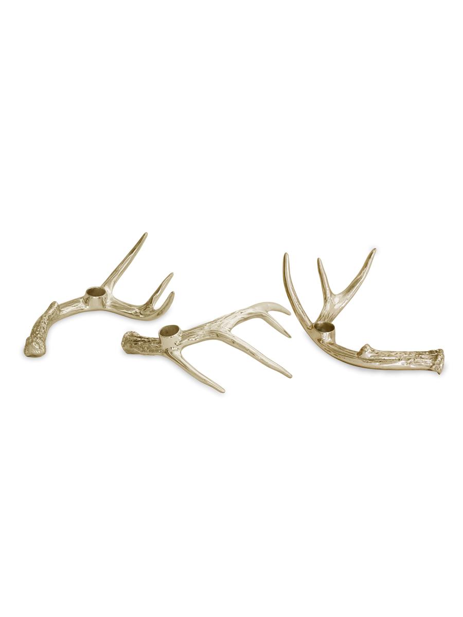 Beatriz Ball Western Antler 3-Piece Candlestick Set | Saks Fifth Avenue