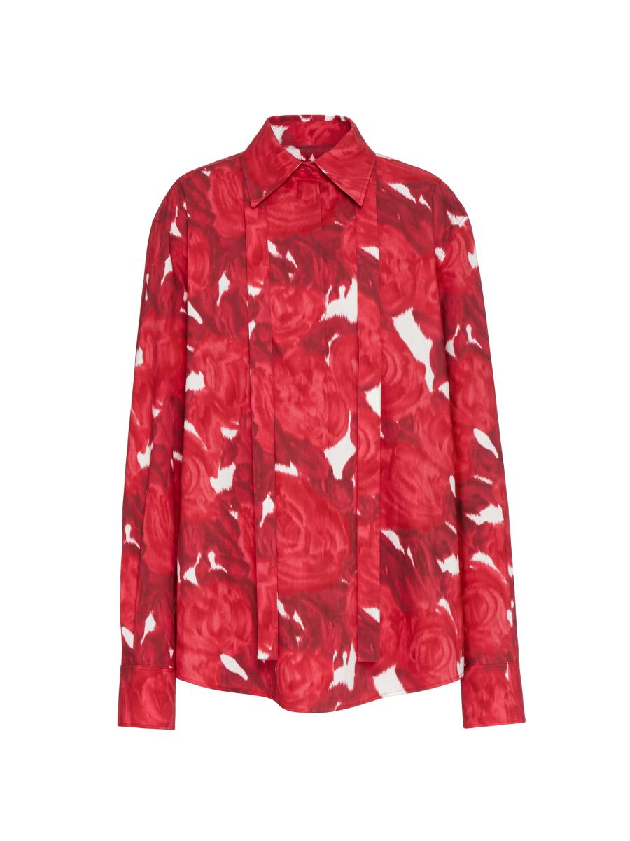 Valentino Garavani Rose Moiré Poplin Shirt | Saks Fifth Avenue