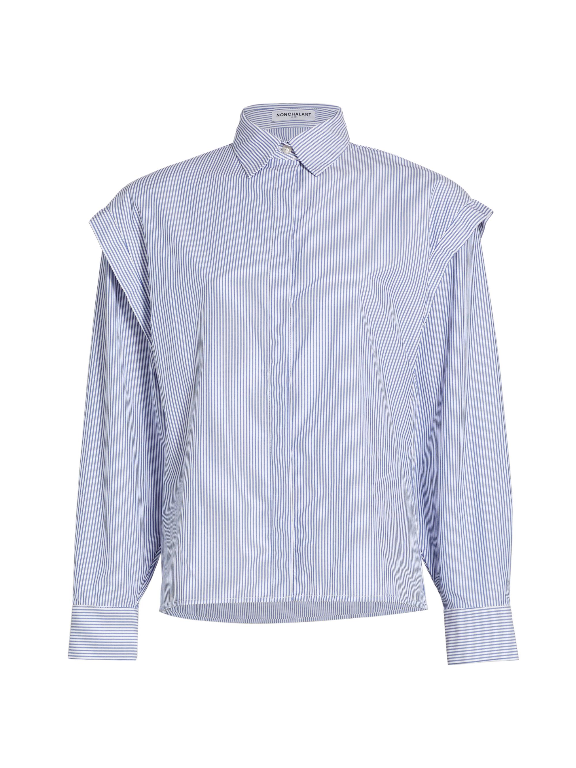 Nonchalant Label Helga Striped Cotton Shirt | Saks Fifth Avenue