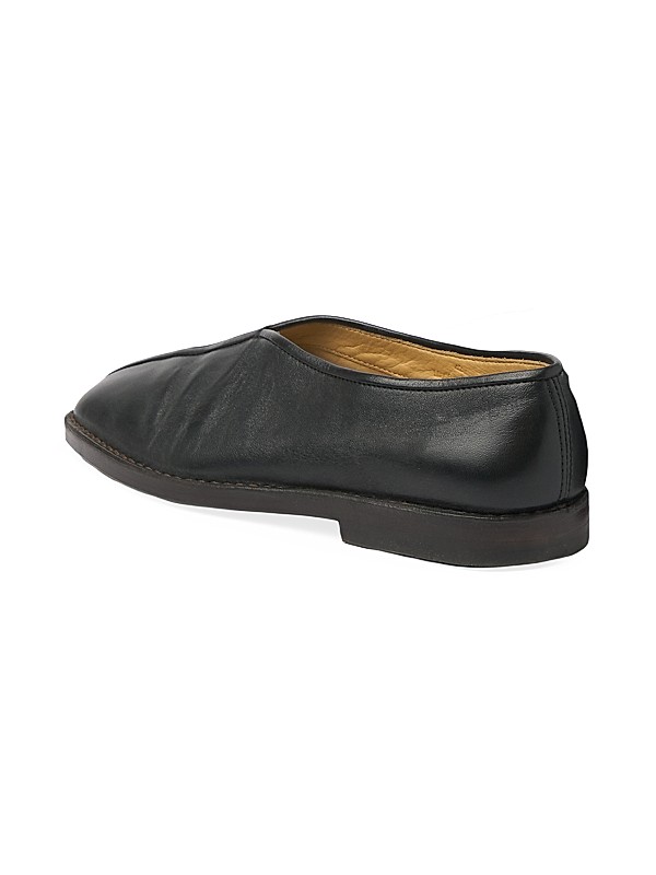 Shop Lemaire Flat Piped Leather Slippers | Saks Fifth Avenue Shop Lemaire Flat Piped Leather Slippers | Saks Fifth Avenue