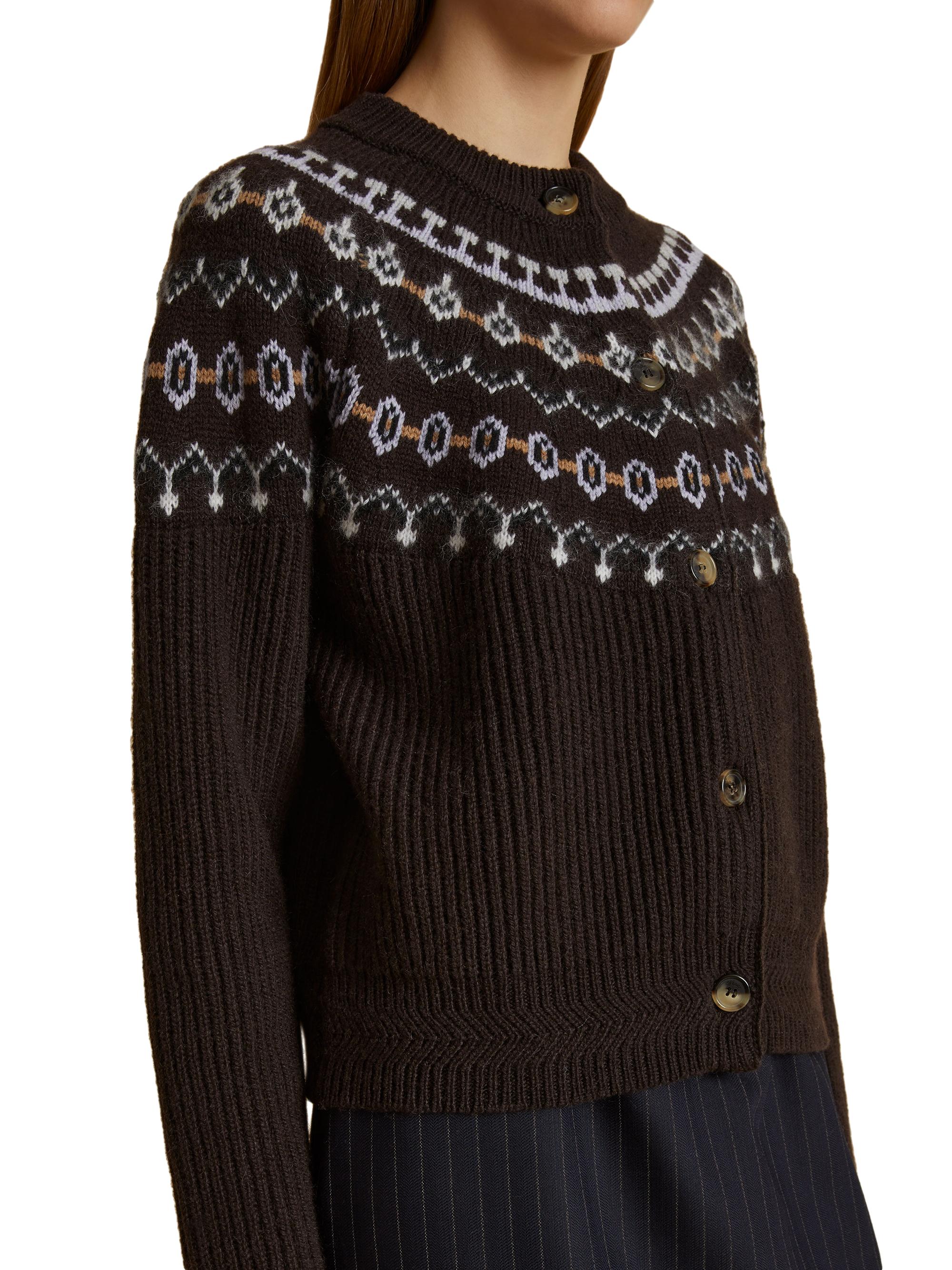 Shop Khaite Michaela Cashmere-Blend Fair-Isle Cardigan | Saks Fifth Avenue