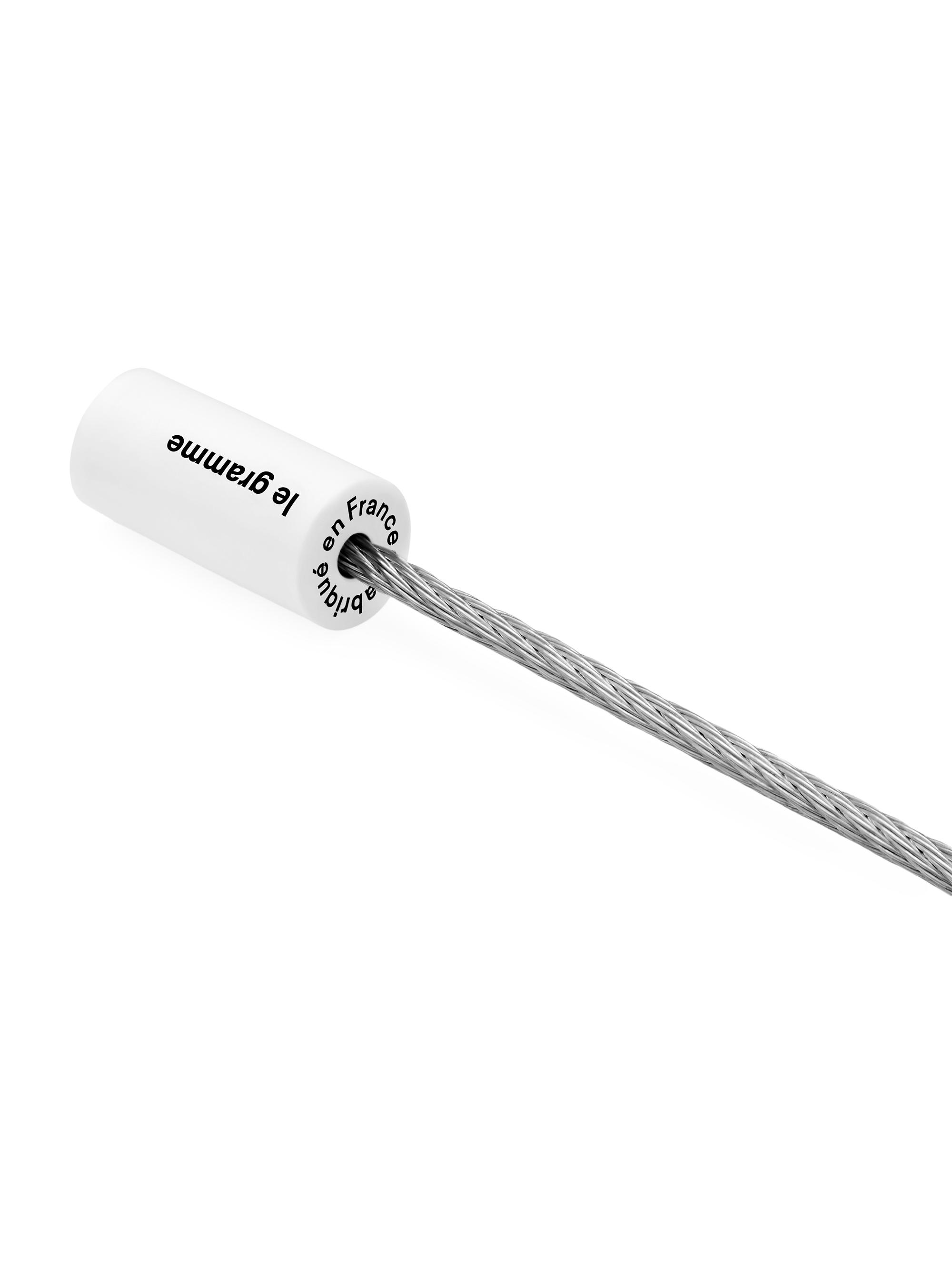 Le Gramme 5G Brushed Ceramic, Sterling Silver, & Titanium Cable ...