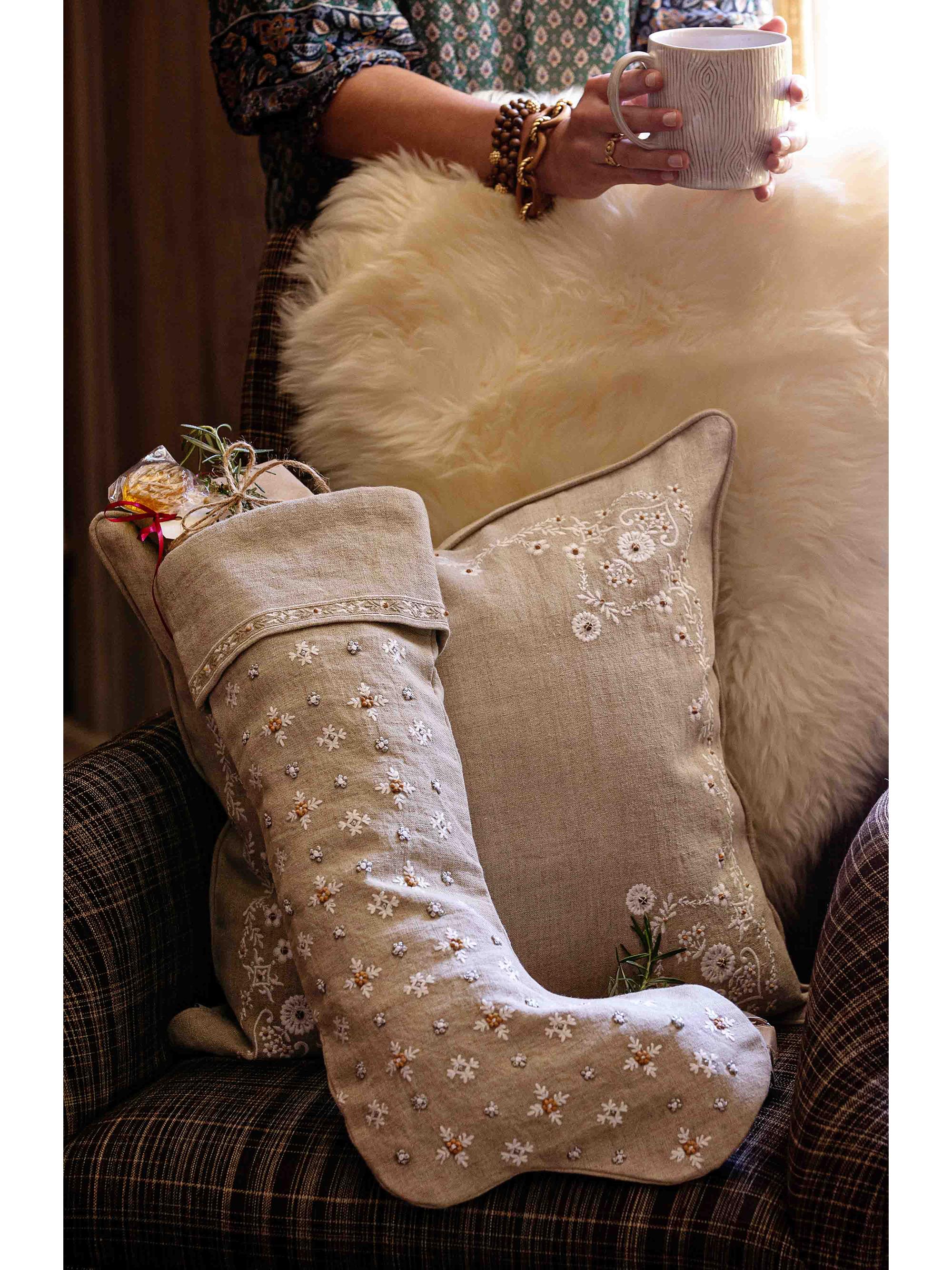 Juliska Heidi Embroidered Stocking | Saks Fifth Avenue