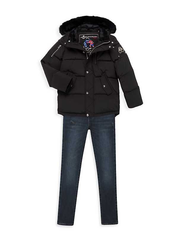 Shop Moose Knuckles Kid's 3Q Down Jacket | Saks Fifth Avenue Shop Moose Knuckles Kid's 3Q Down Jacket | Saks Fifth Avenue