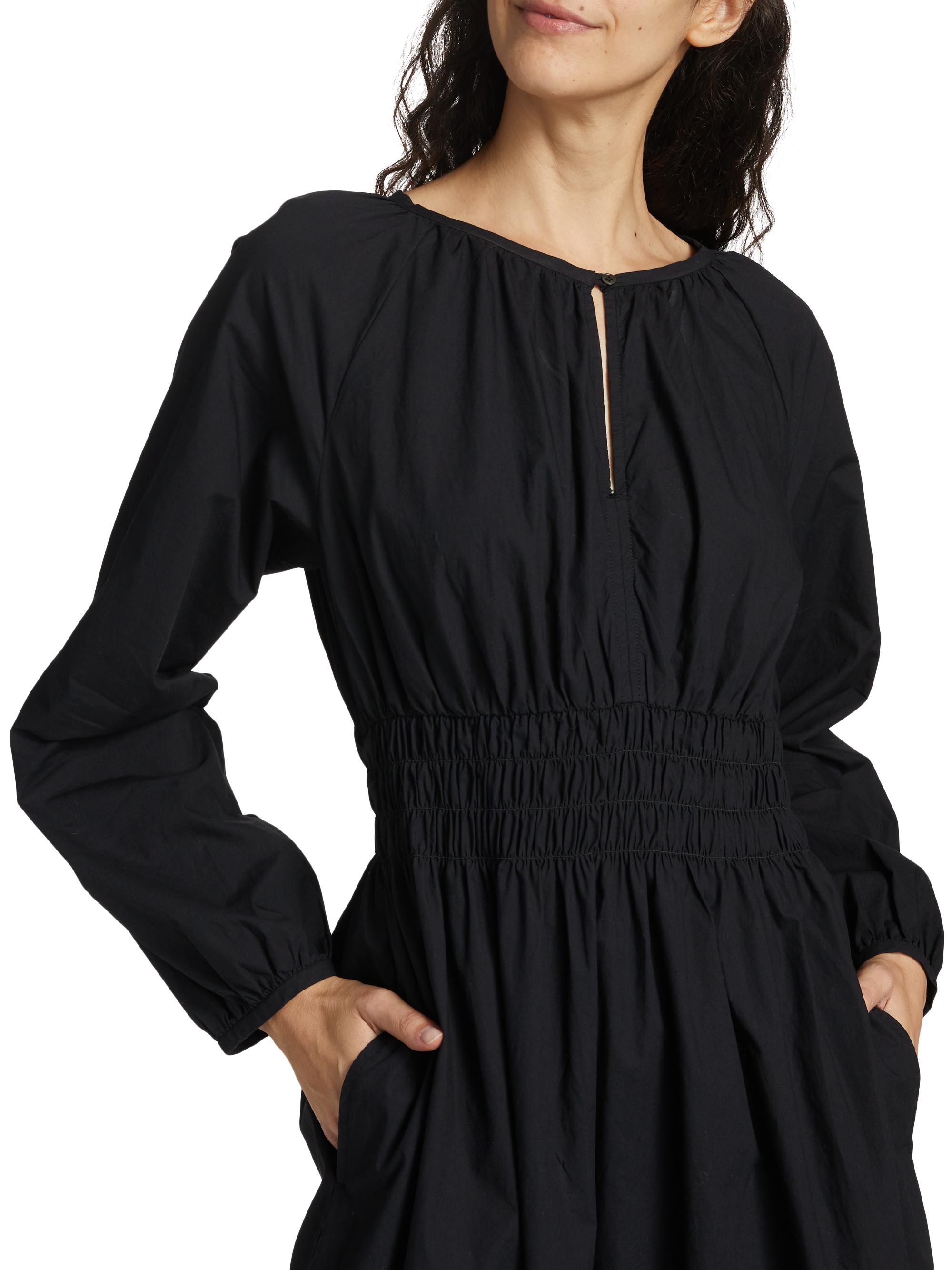 Shop Xirena Simone Smocked Poplin Midi-Dress | Saks Fifth Avenue