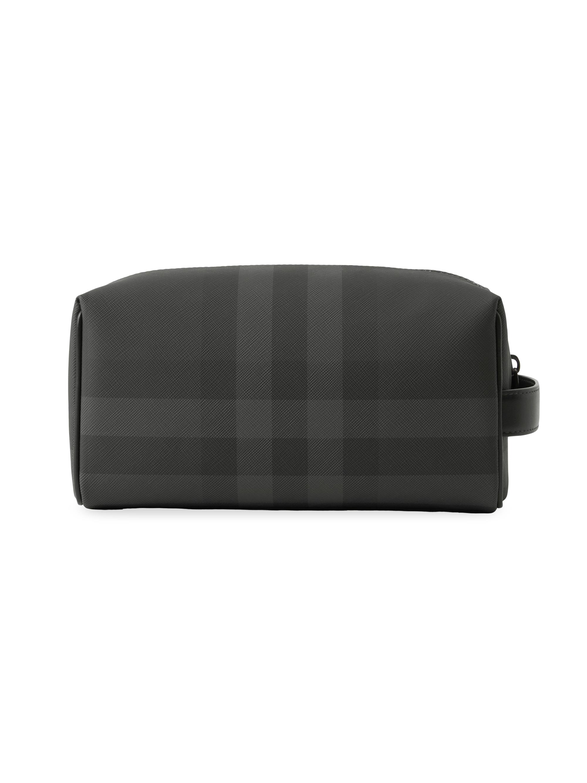 Burberry Check Leather-Trimmed Travel Pouch | Saks Fifth Avenue