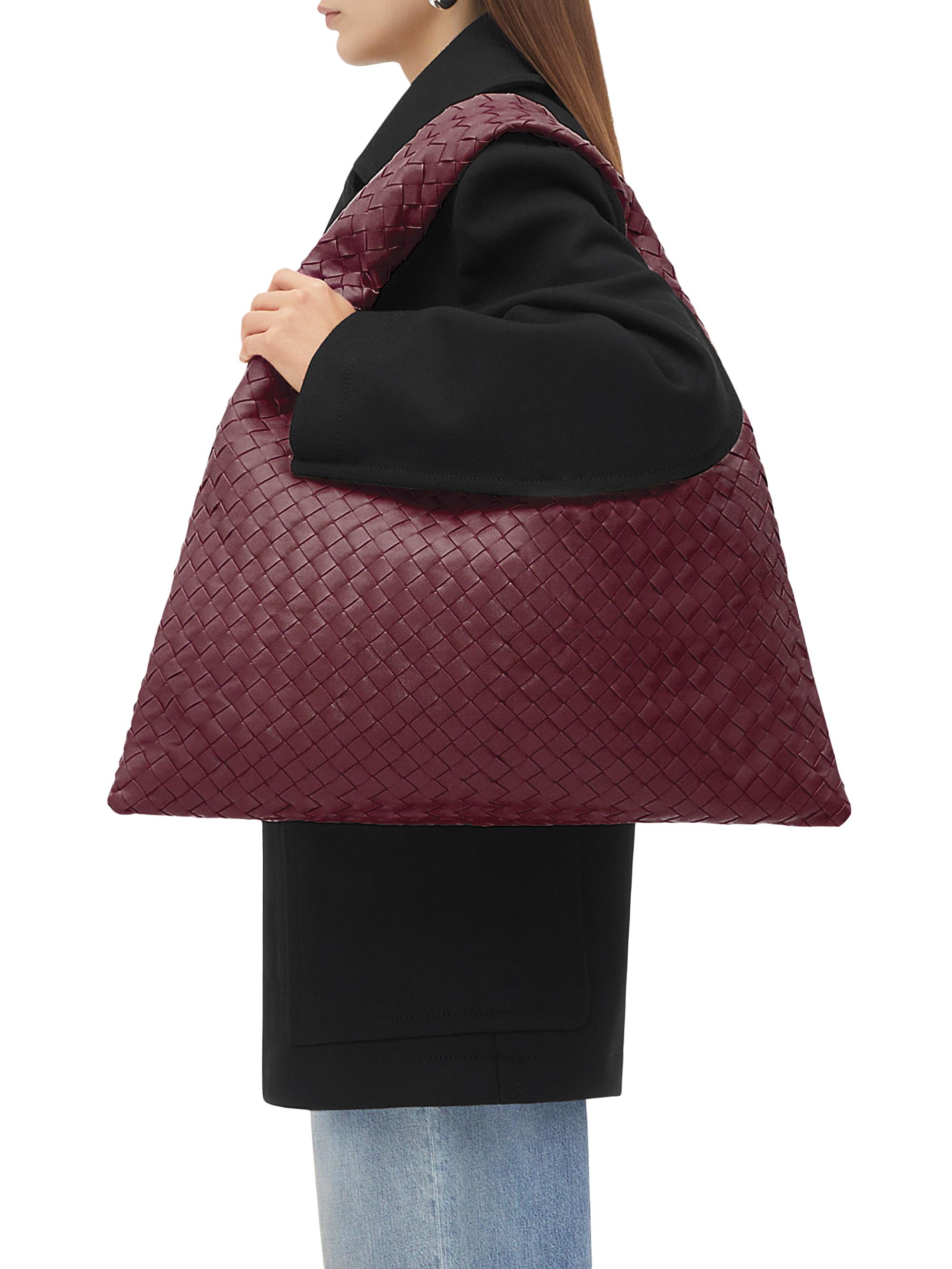 Shop Bottega Veneta Large Hop Leather Hobo Bag | Saks Fifth Avenue