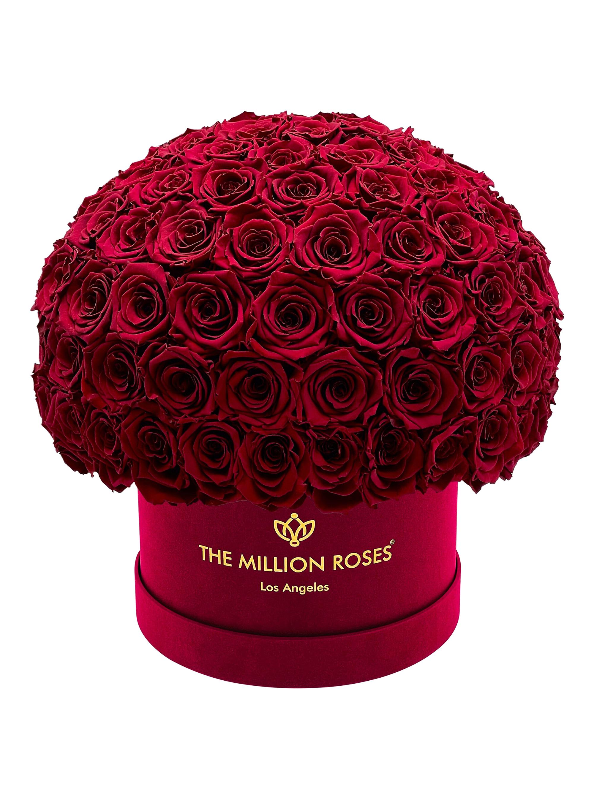 The Million Roses Supreme Bordeaux Suede Superdome Box | Saks Fifth Avenue