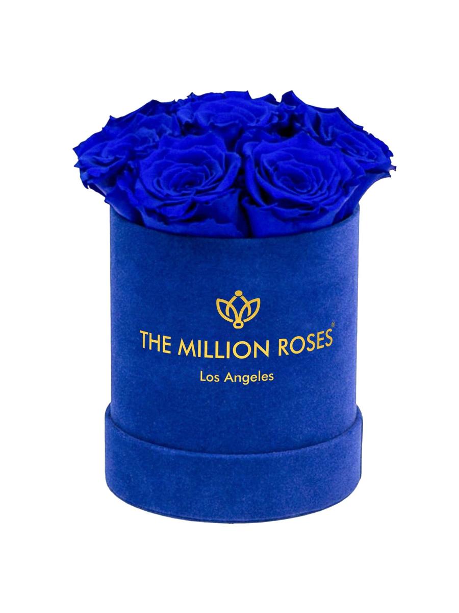 The Million Roses Basic Royal Blue Roses in Suede Box | Saks Fifth Avenue