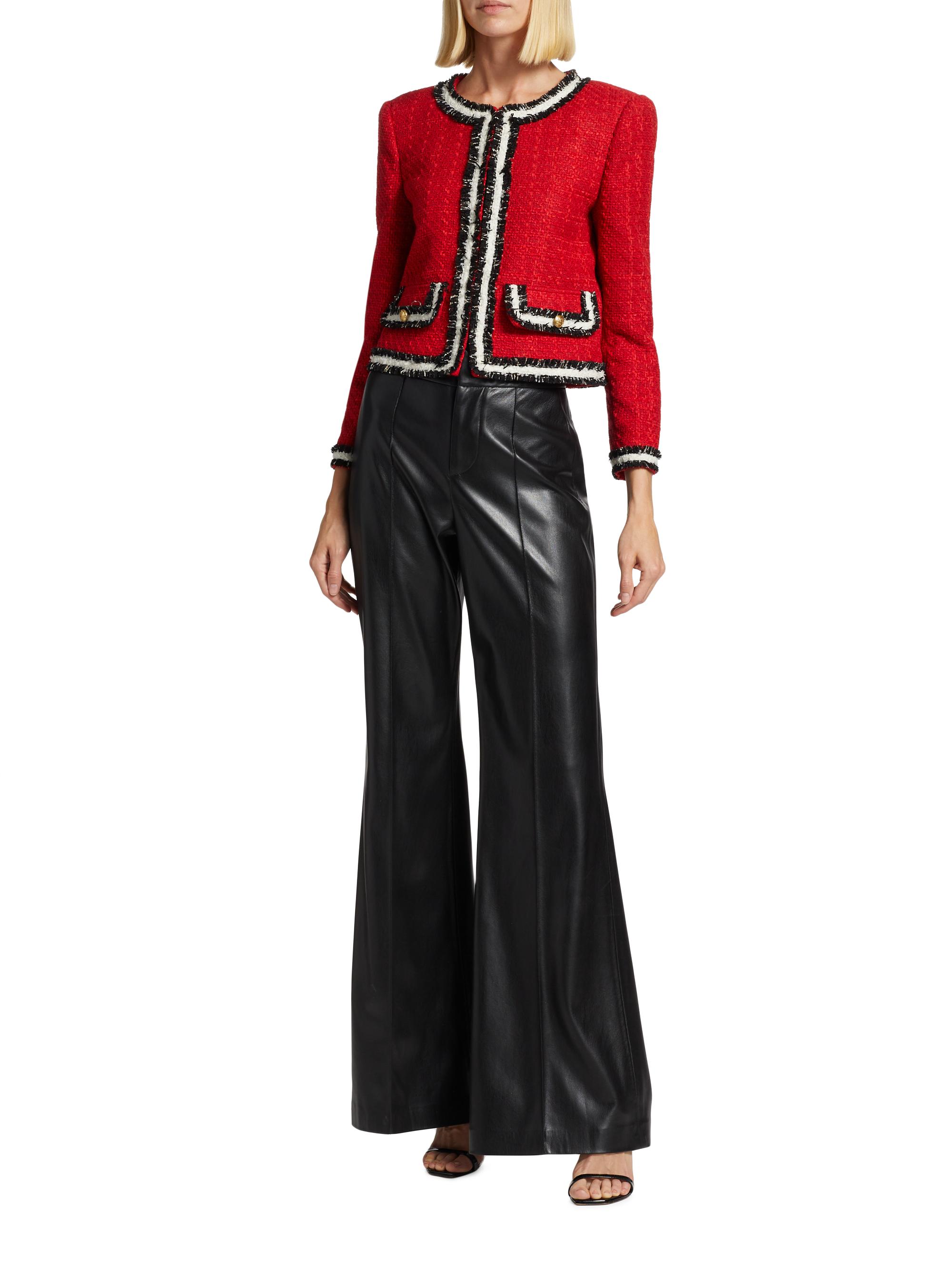 Alice + Olivia Landon Cropped Tweed Jacket | Saks Fifth Avenue