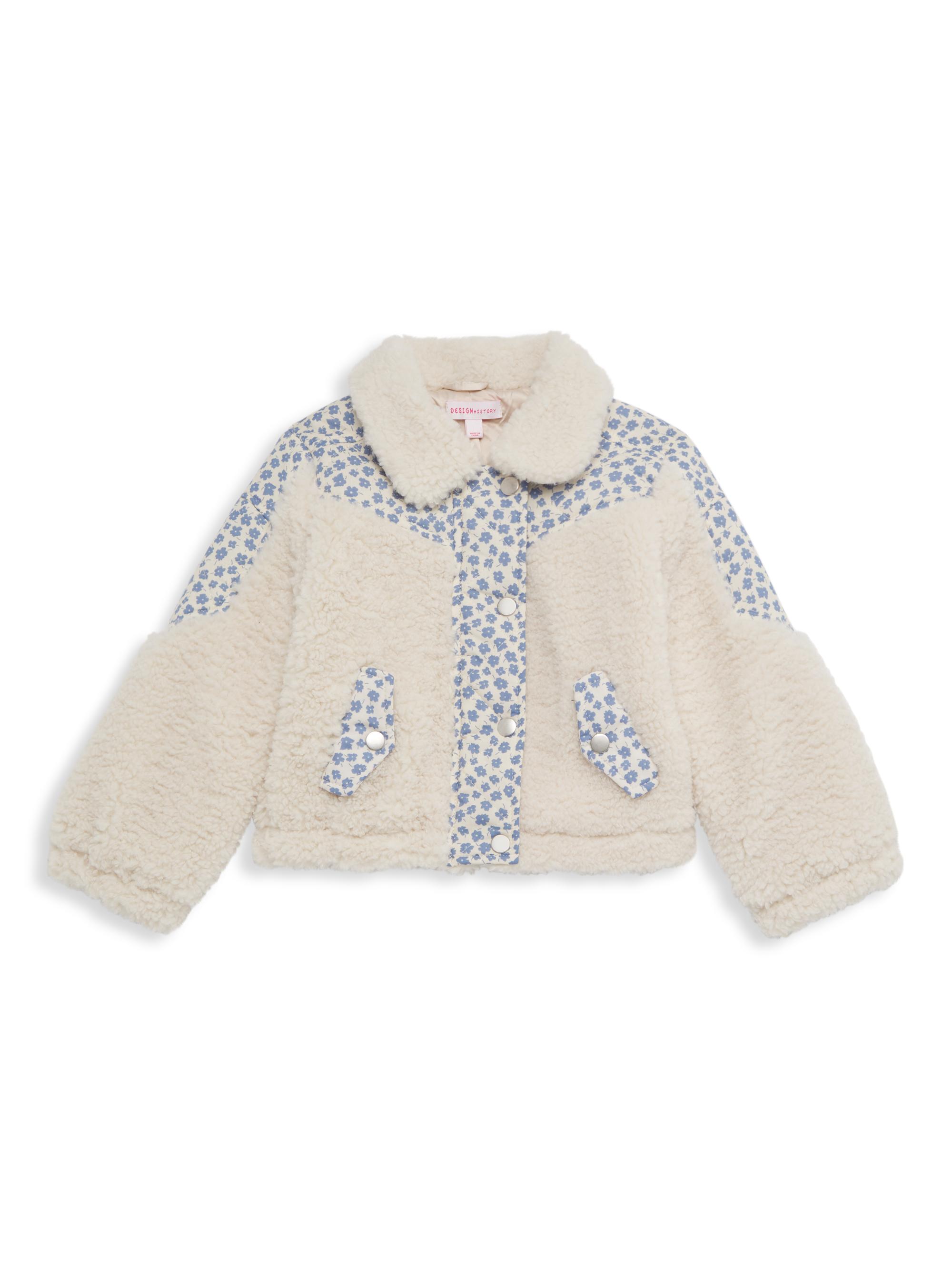 Design History Little Girl's Sherpa Daisy Jacket | Saks Fifth Avenue