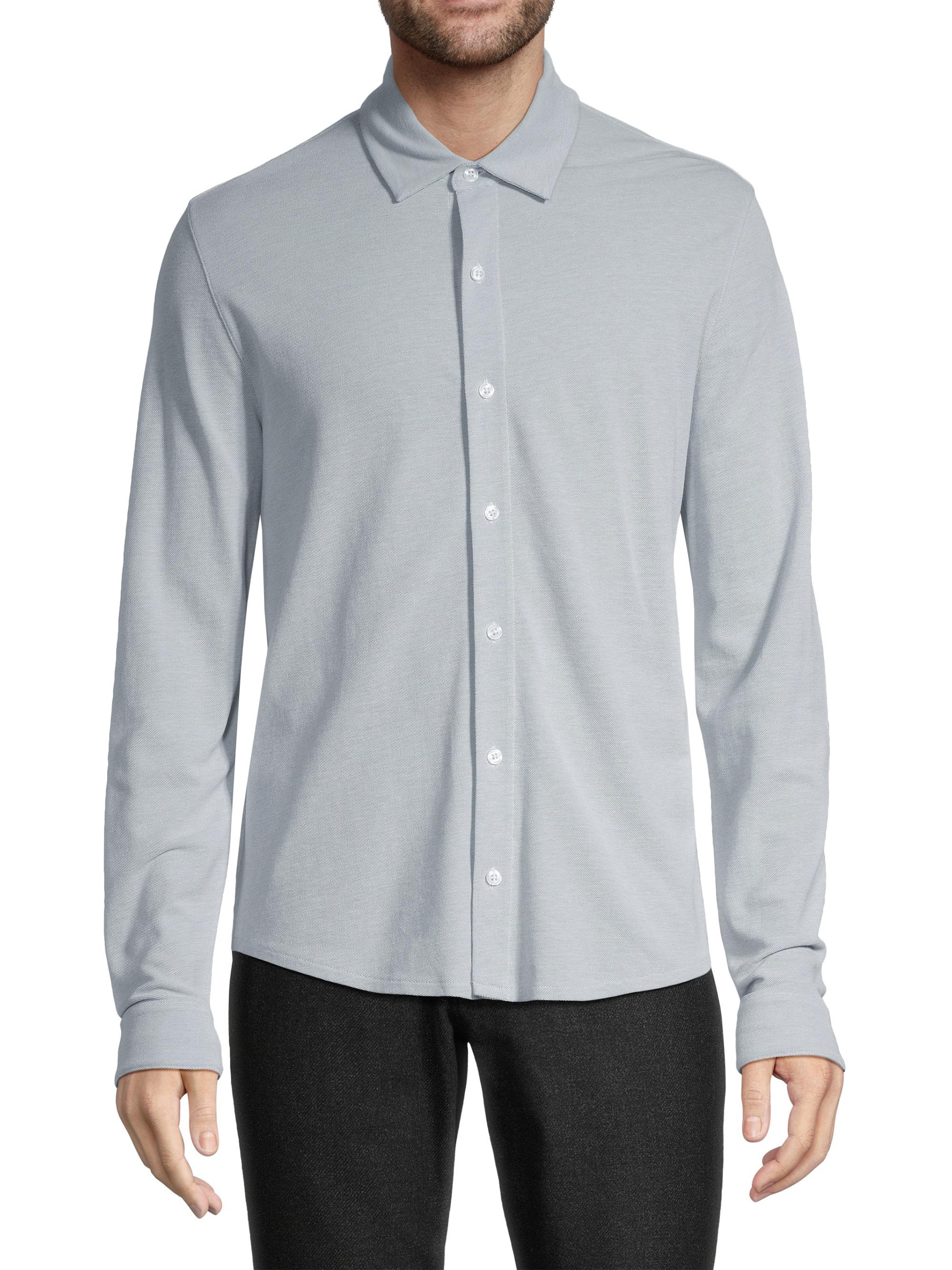 Vince Piqué Button-Front Shirt | Saks Fifth Avenue