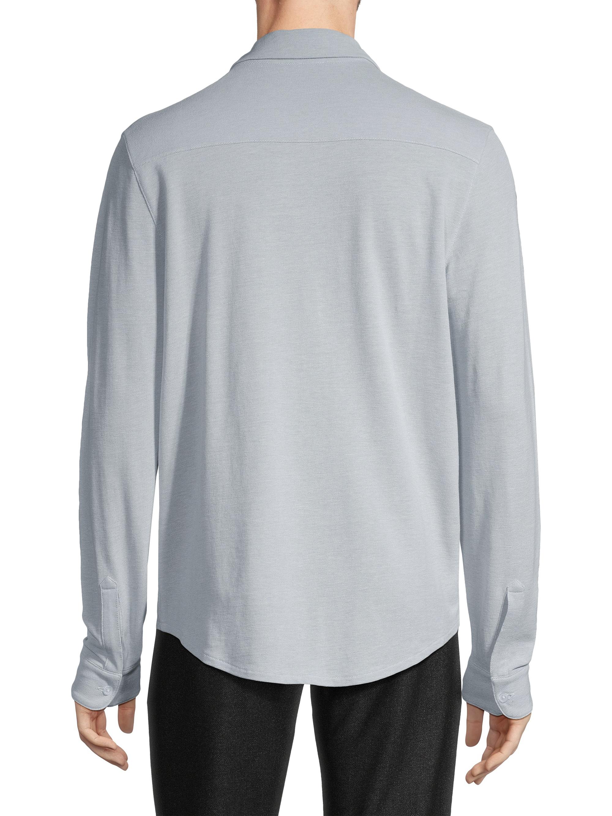 Vince Piqué Button-Front Shirt | Saks Fifth Avenue
