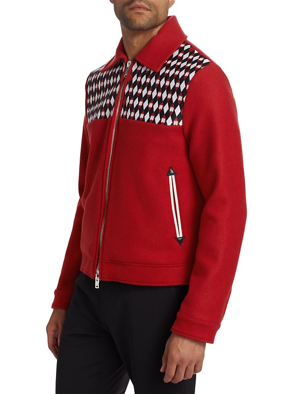 Shop Amiri Diamond Embroidered Work Jacket | Saks Fifth Avenue Shop Amiri Diamond Embroidered Work Jacket | Saks Fifth Avenue