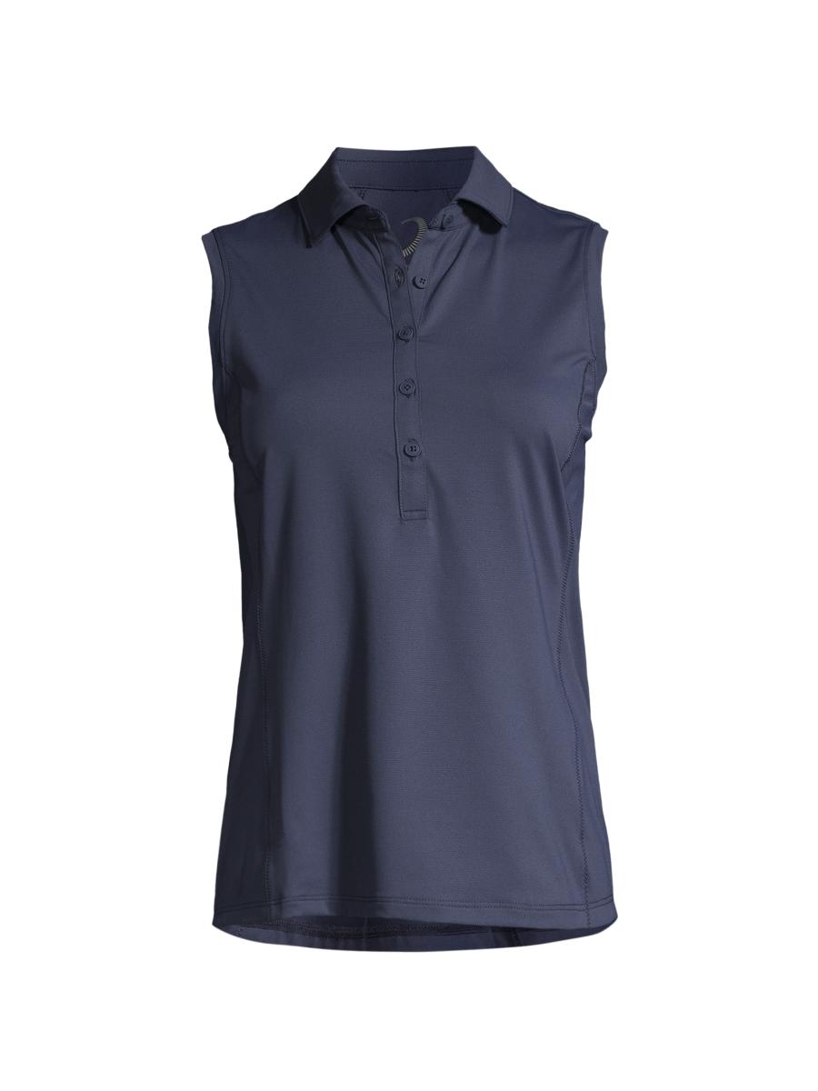 Zero Restriction Tae Sleeveless Polo Top | Saks Fifth Avenue