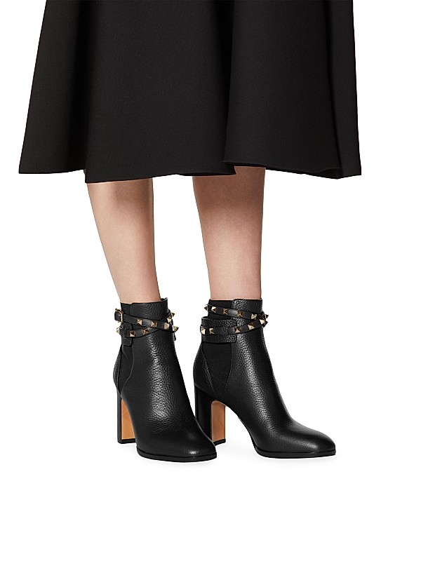 Shop Valentino Garavani Rockstud Grainy Calfskin Ankle Boots Shop Valentino Garavani Rockstud Grainy Calfskin Ankle Boots