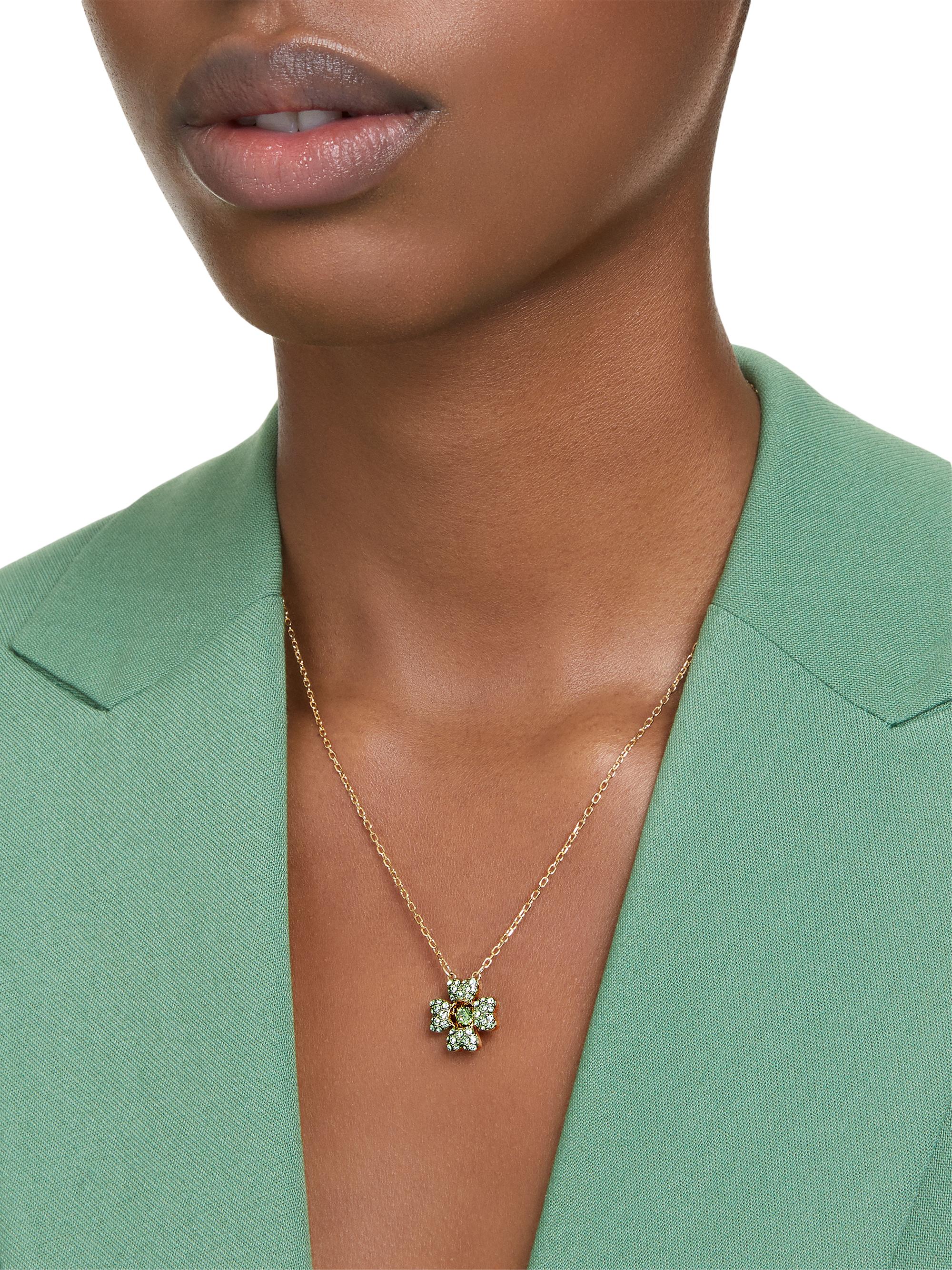 Swarovski Idyllia Goldtone & Crystal Clover Pendant Necklace | Saks ...