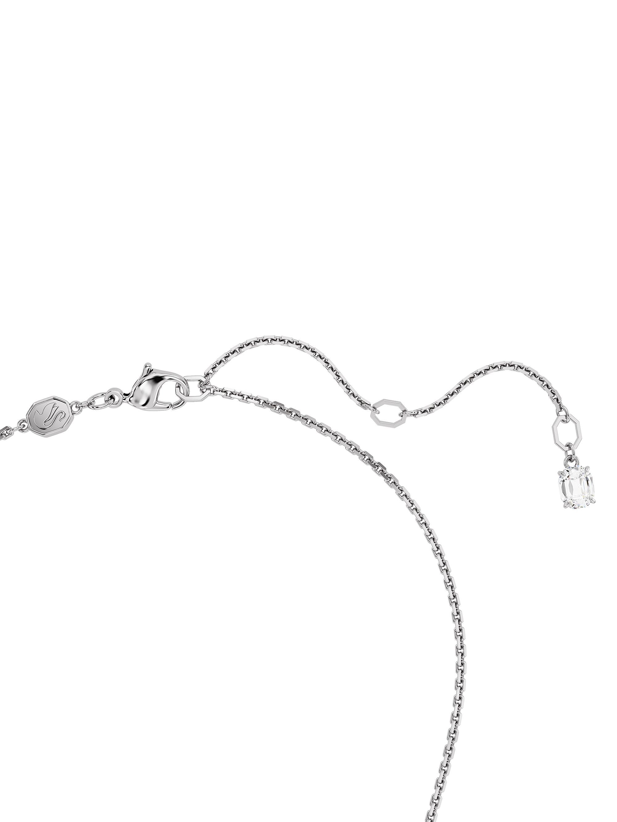 Swarovski Mesmera Rhodium-Plated & Crystal Mixed-Cut Pendant Necklace ...