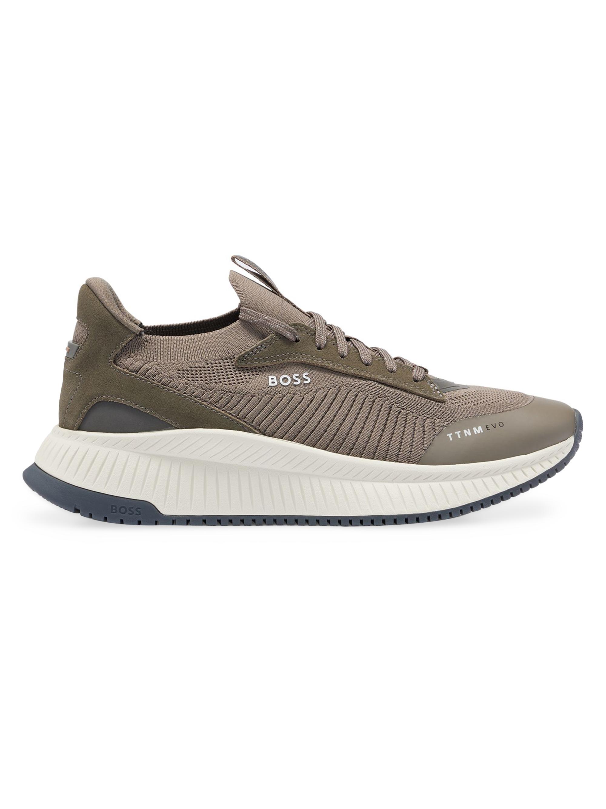 BOSS Sock Trainer Sneakers With Knitted Upper And Fishbone Sole | Saks ...
