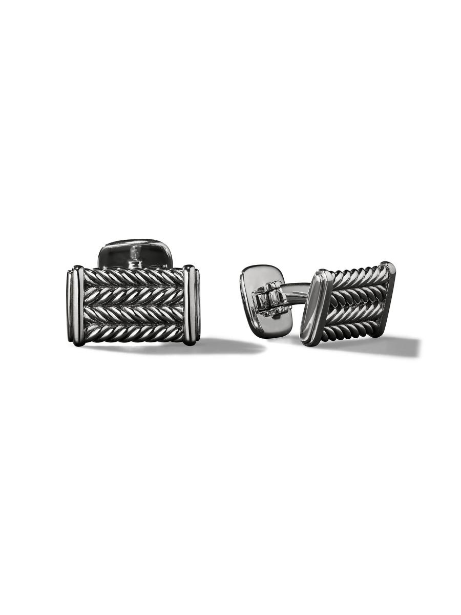 David Yurman Chevron Cufflinks in Sterling Silver, 22.8mm | Saks Fifth ...